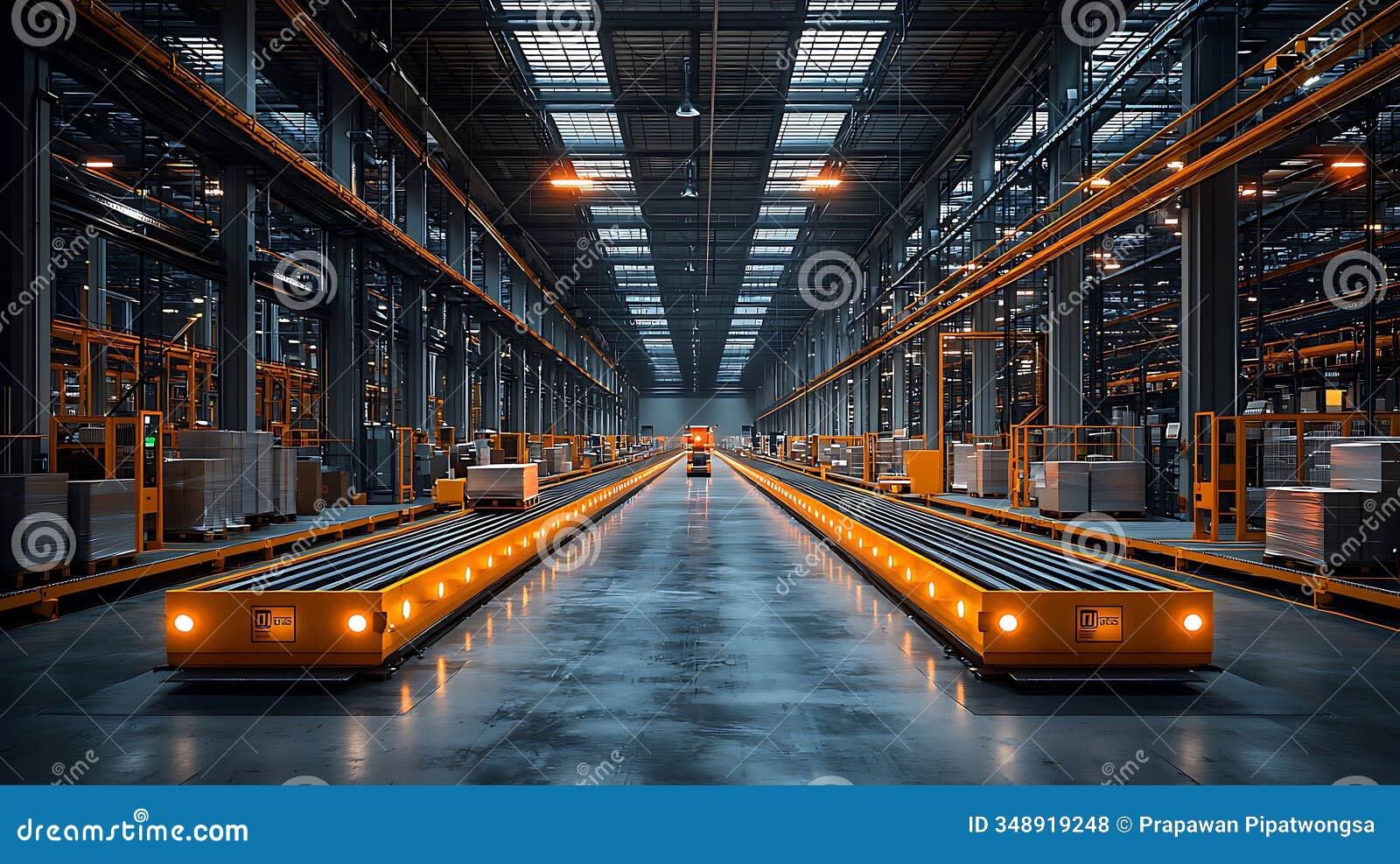 Advanced Smart Warehouse with Automated Systems and Efficient Layout ...