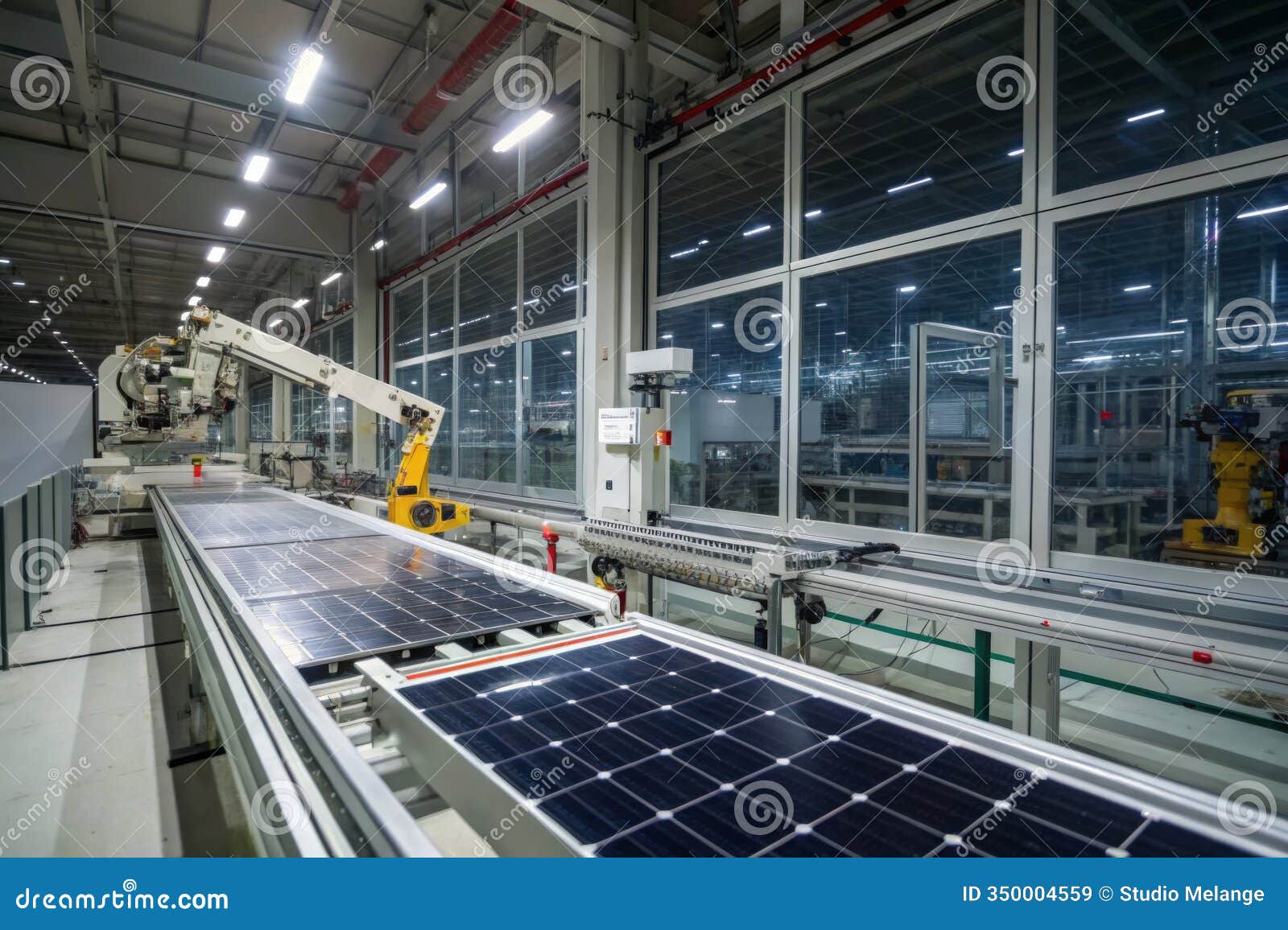 Advanced Solar Panel Manufacturing Facility Showcasing Automated ...