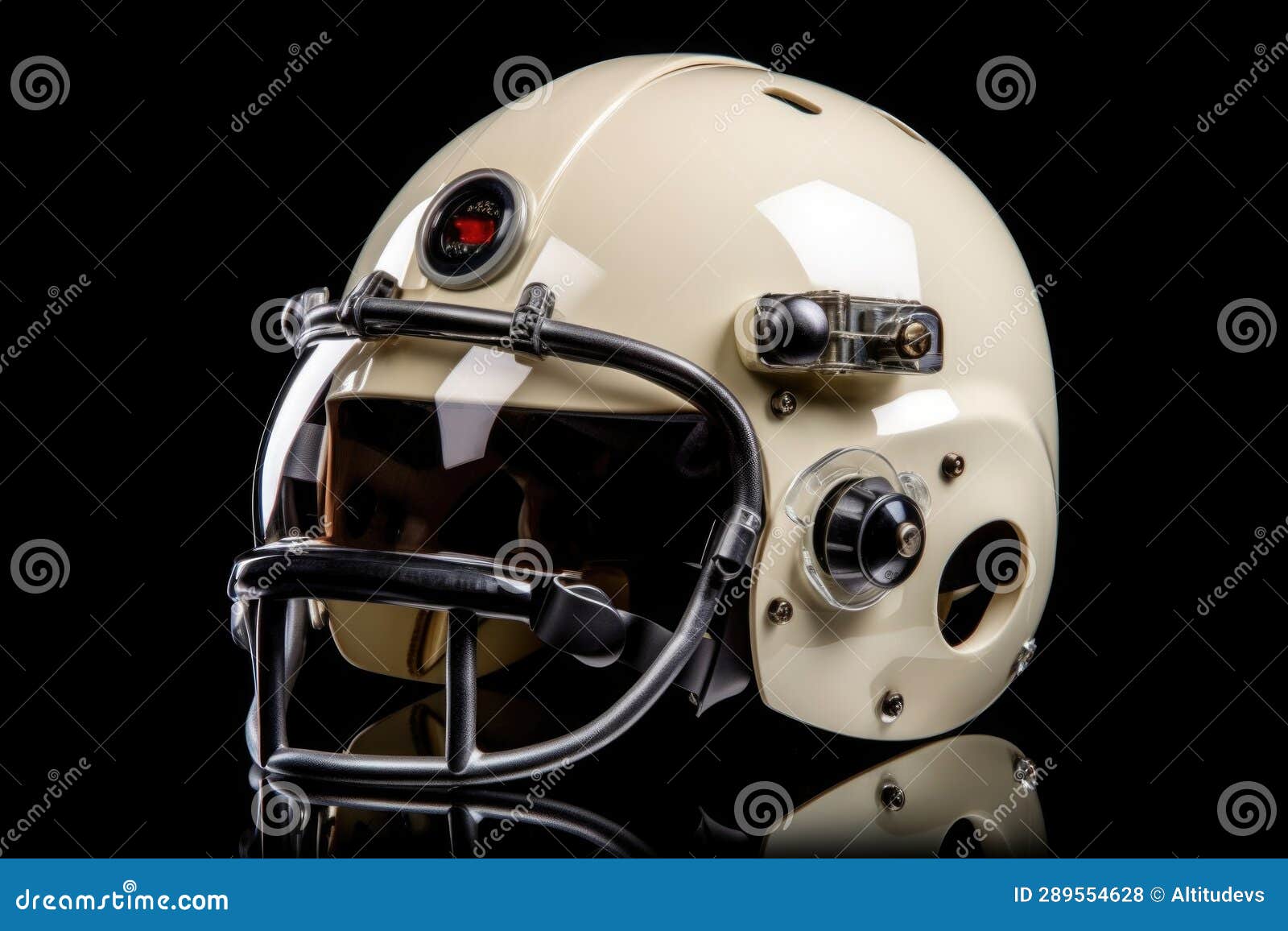 Advanced Sports Helmet with Built-in Camera Stock Photo - Image of ...