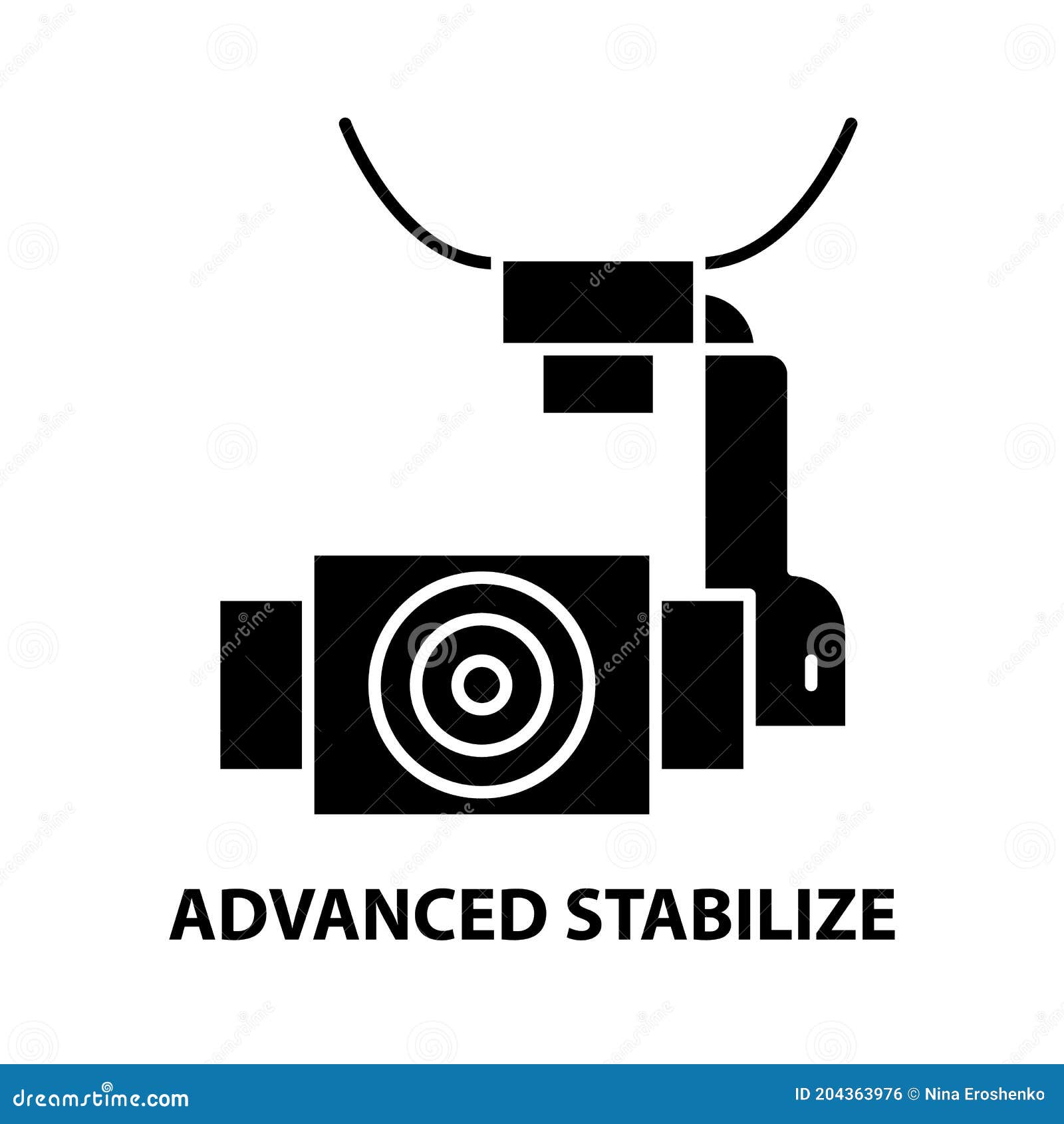Advanced Stabilize Icon, Black Vector Sign with Editable Strokes ...