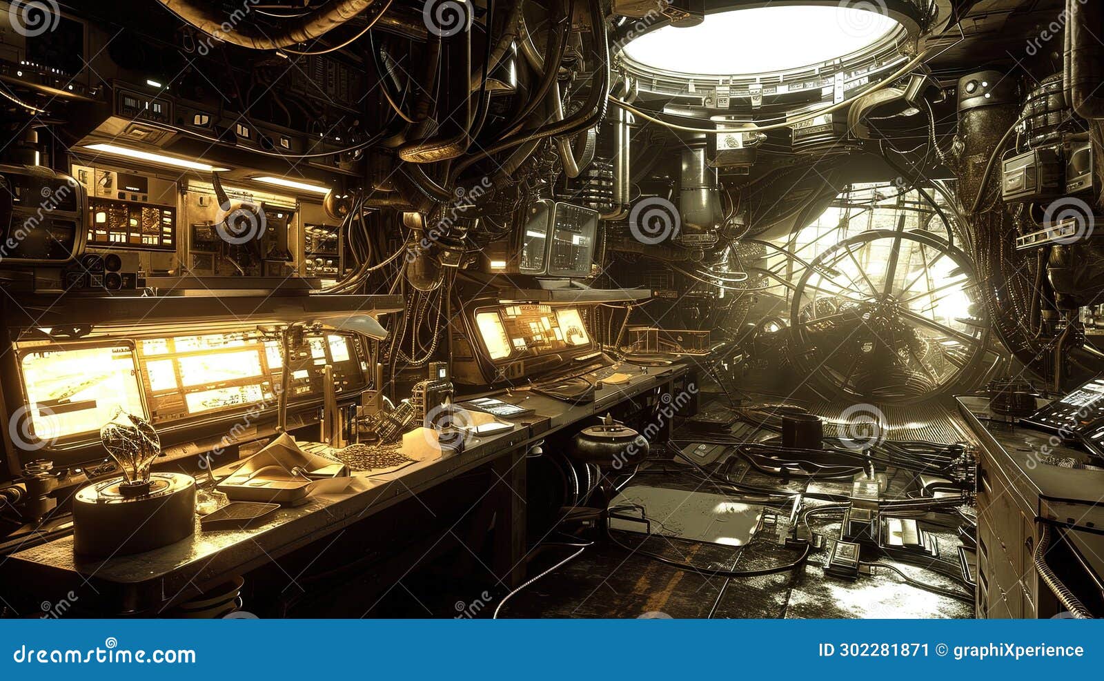 Advanced Starship Laboratory Stock Illustration - Illustration of glass ...