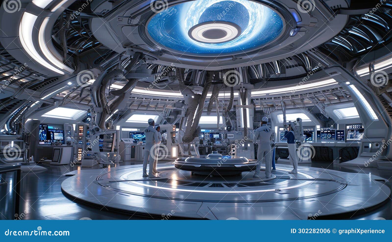 Advanced Starship Laboratory Stock Illustration - Illustration of ...