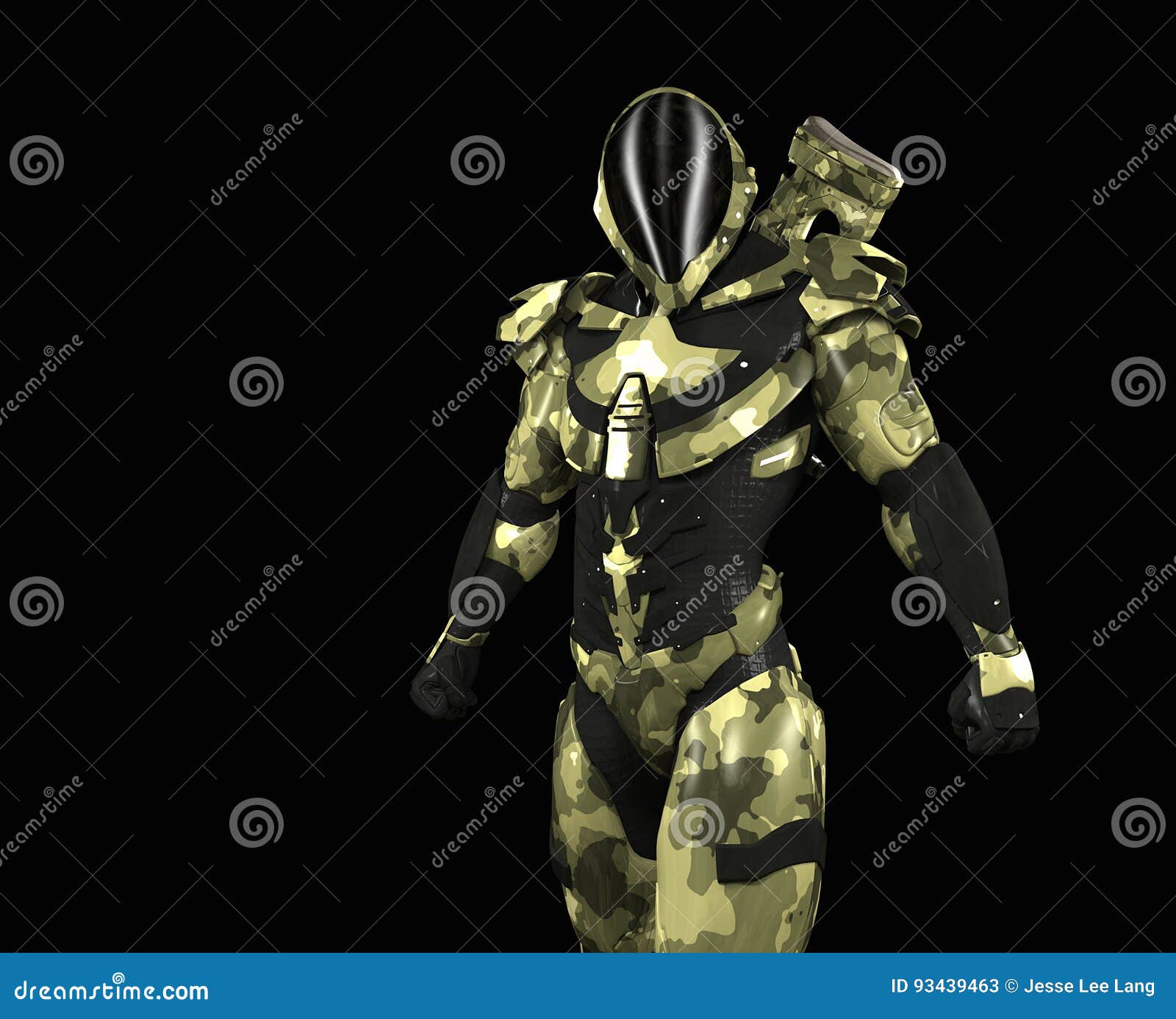 Advanced super soldier stock illustration. Illustration of science ...