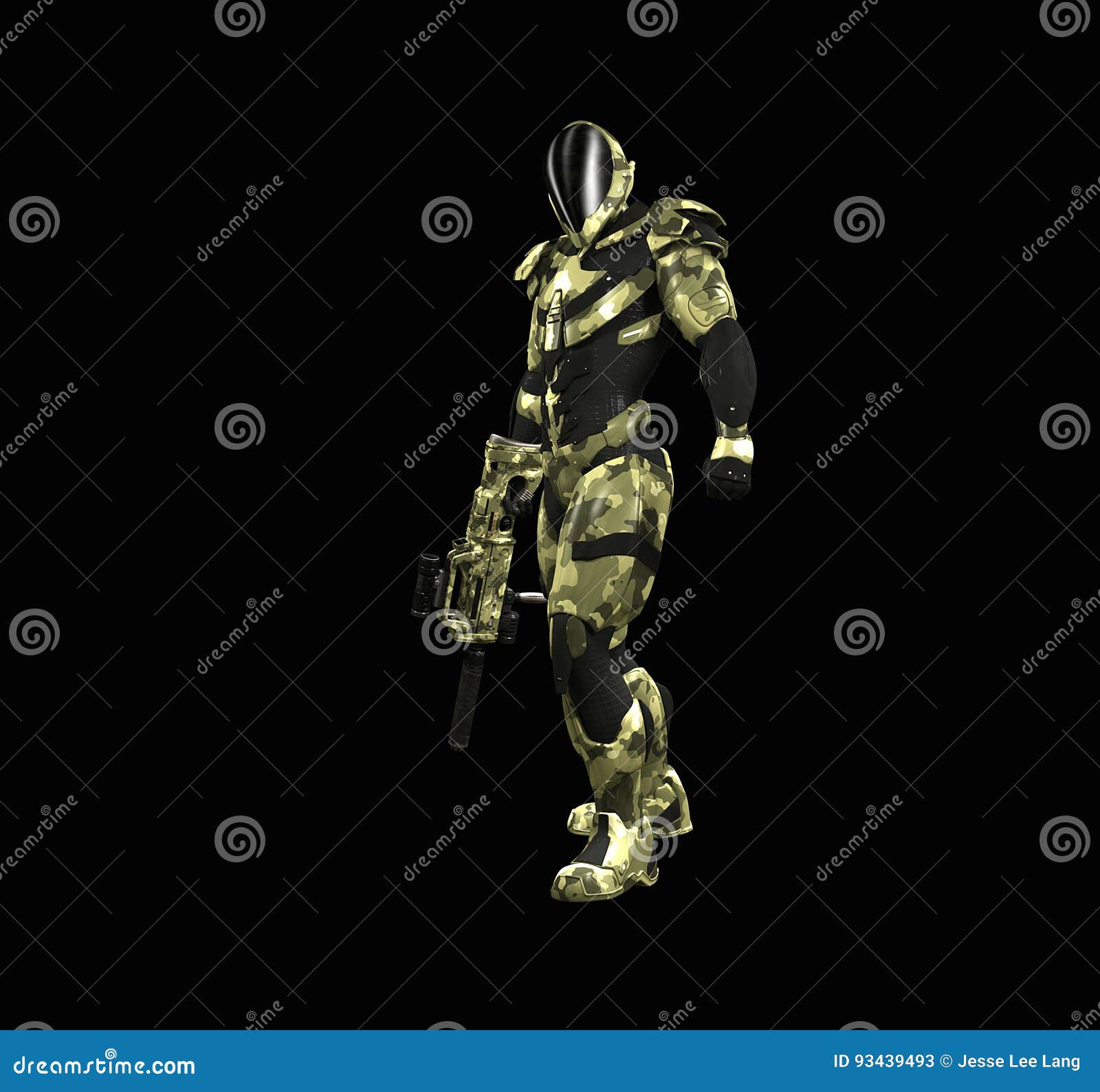 Advanced super soldier stock illustration. Illustration of army - 93439493