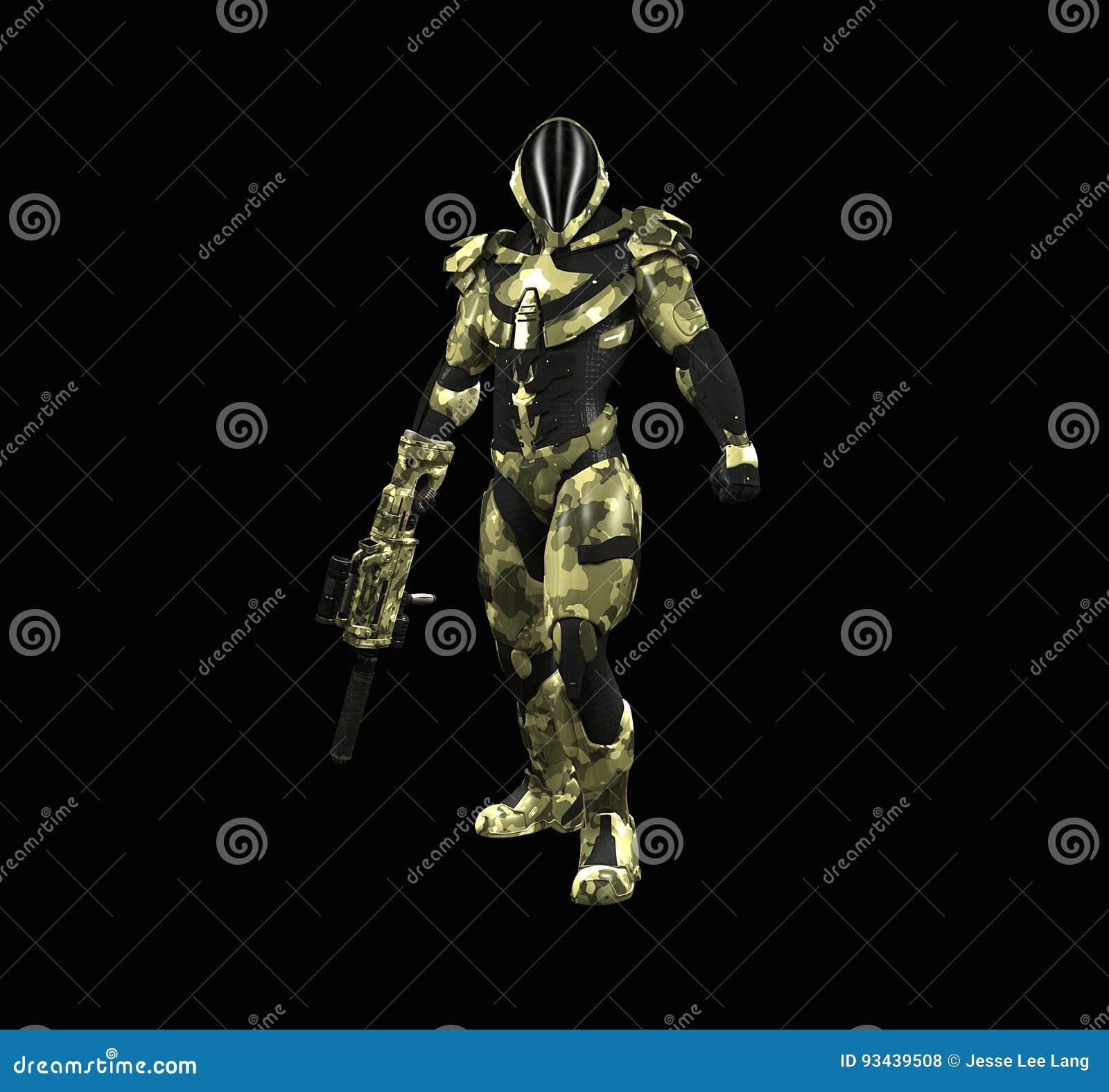 Advanced super soldier stock illustration. Illustration of soldier ...