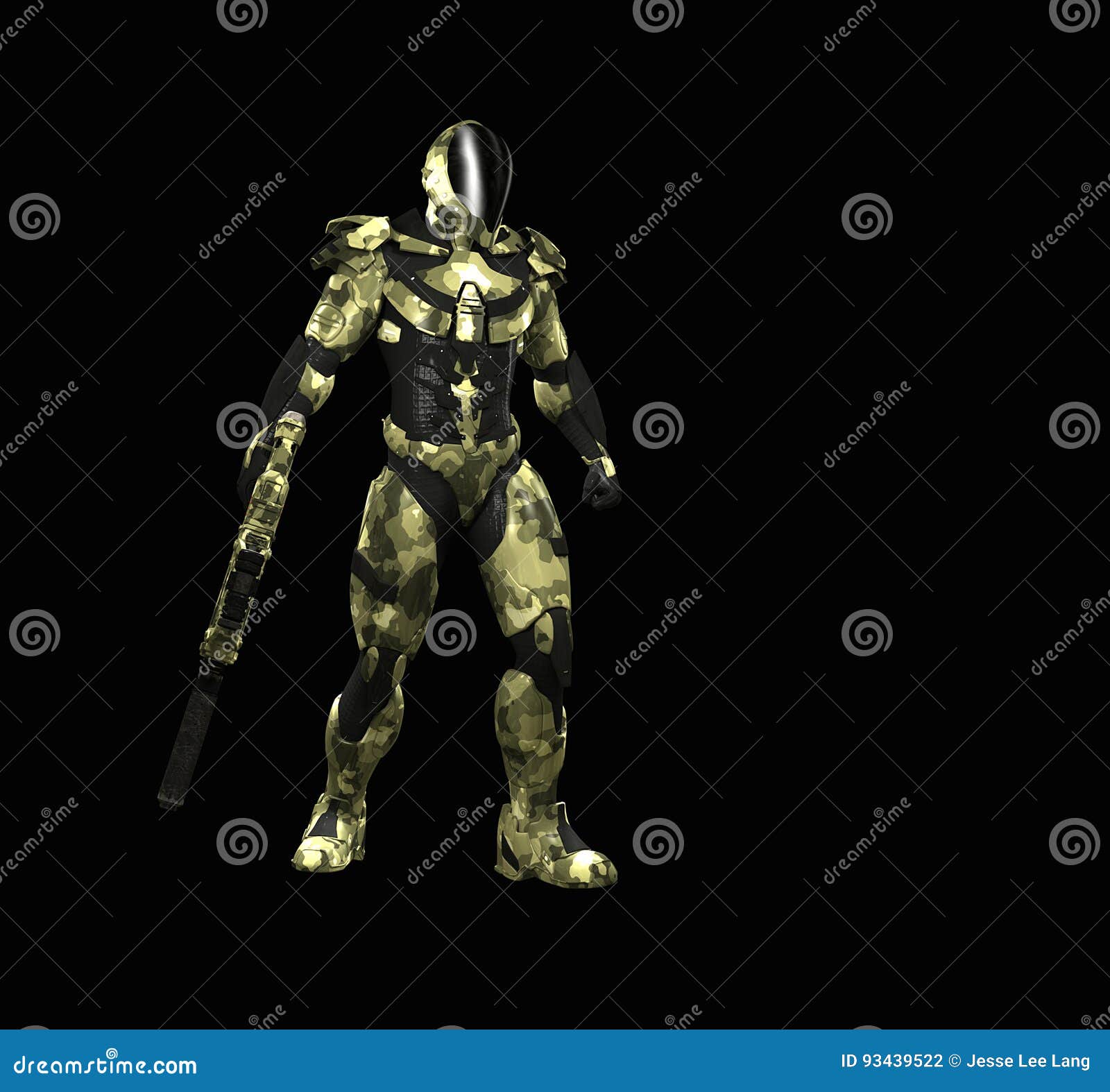 Advanced super soldier stock illustration. Illustration of cyborg ...
