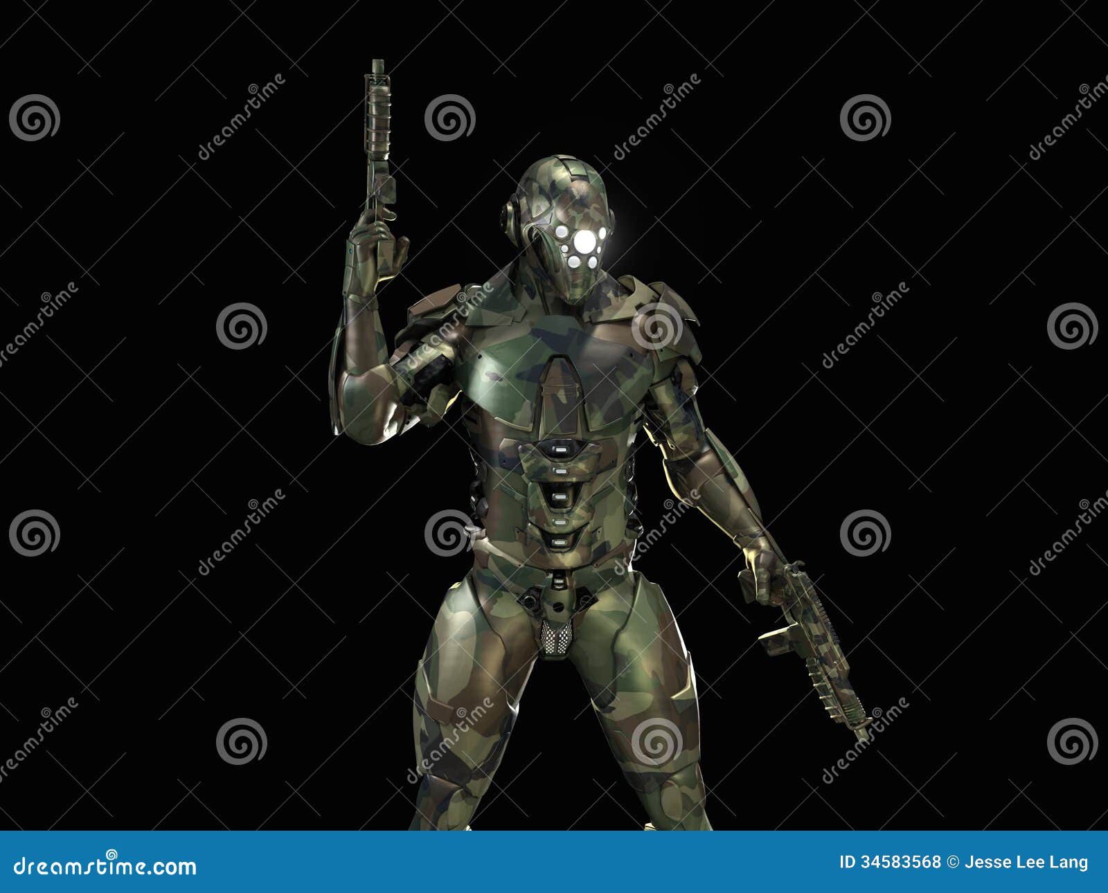 Advanced super soldier stock illustration. Illustration of bullet ...