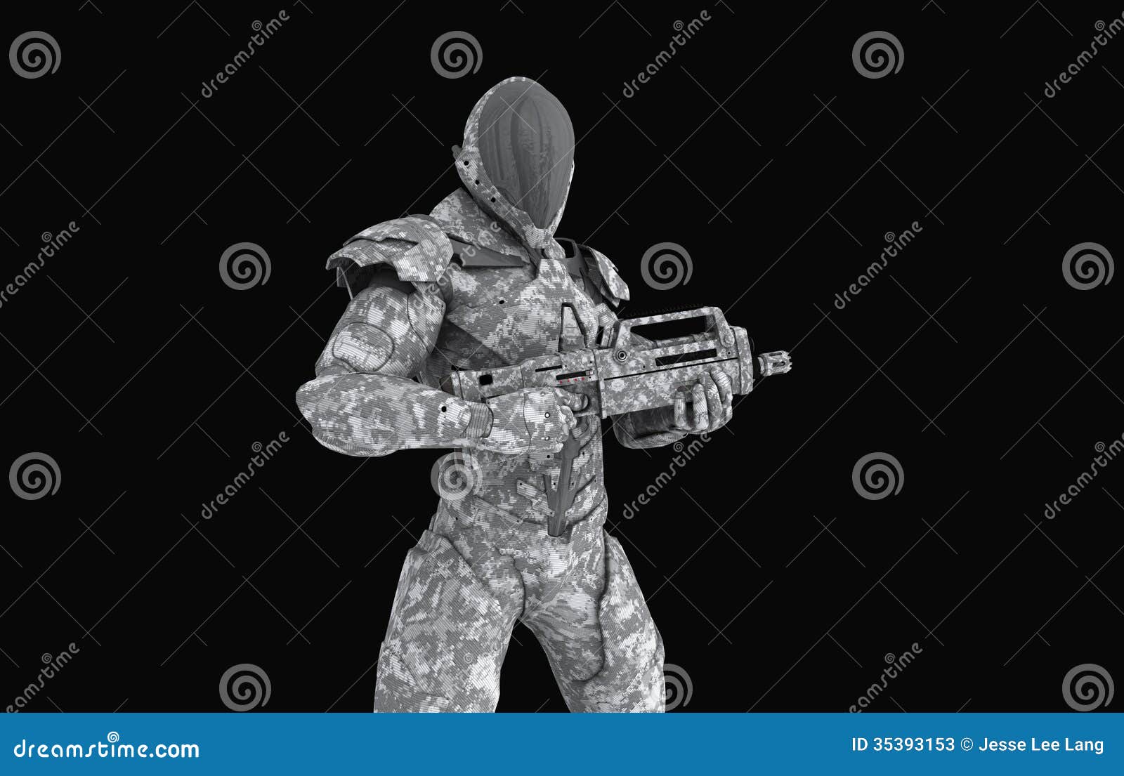 Advanced super soldier stock illustration. Illustration of cyborg ...