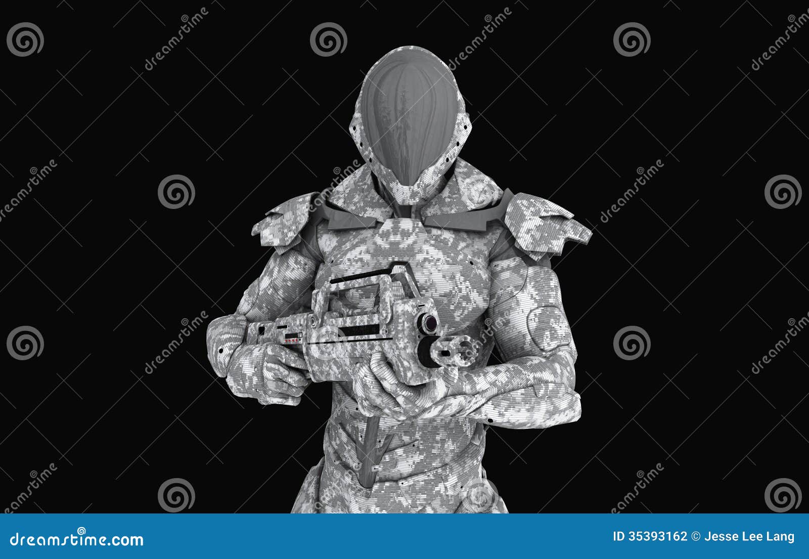 Advanced super soldier stock illustration. Illustration of advanced ...