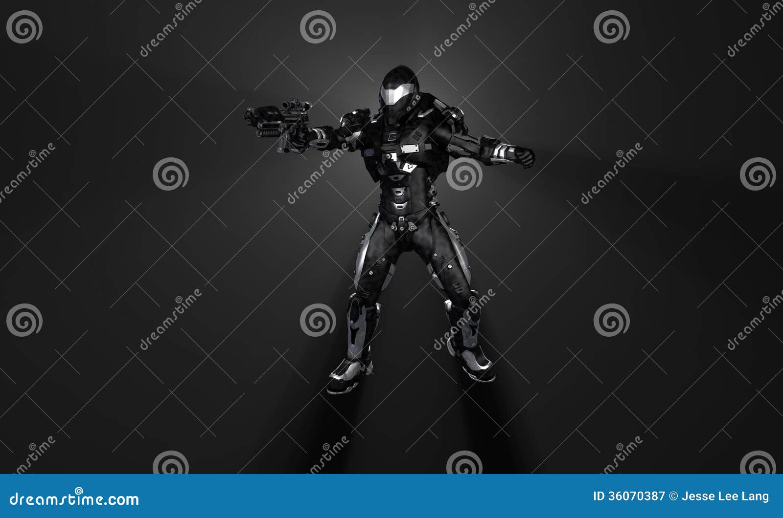Advanced super soldier stock illustration. Illustration of machine ...