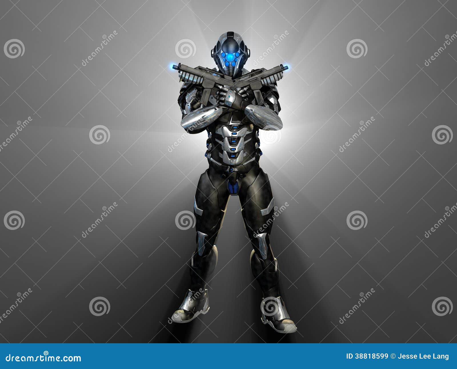 Advanced super soldier stock illustration. Illustration of scifi - 38818599