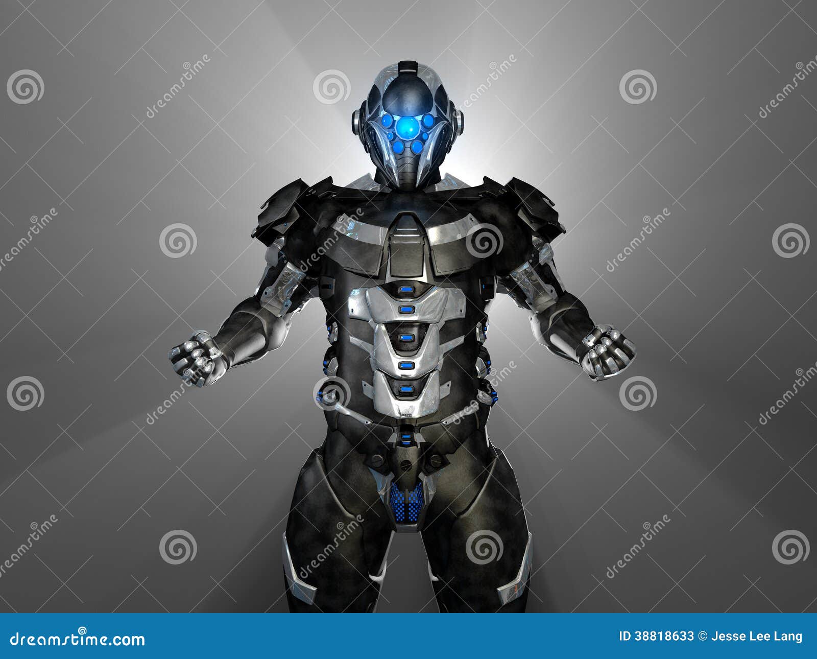 Advanced super soldier stock illustration. Illustration of mechanical ...