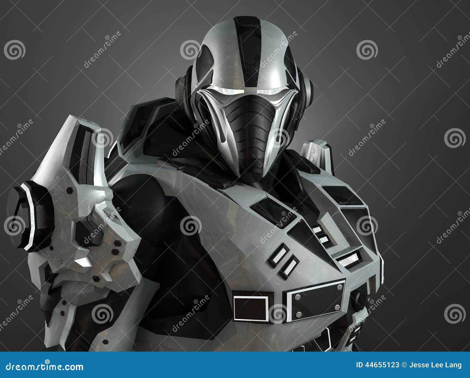 Advanced super soldier stock illustration. Illustration of android ...