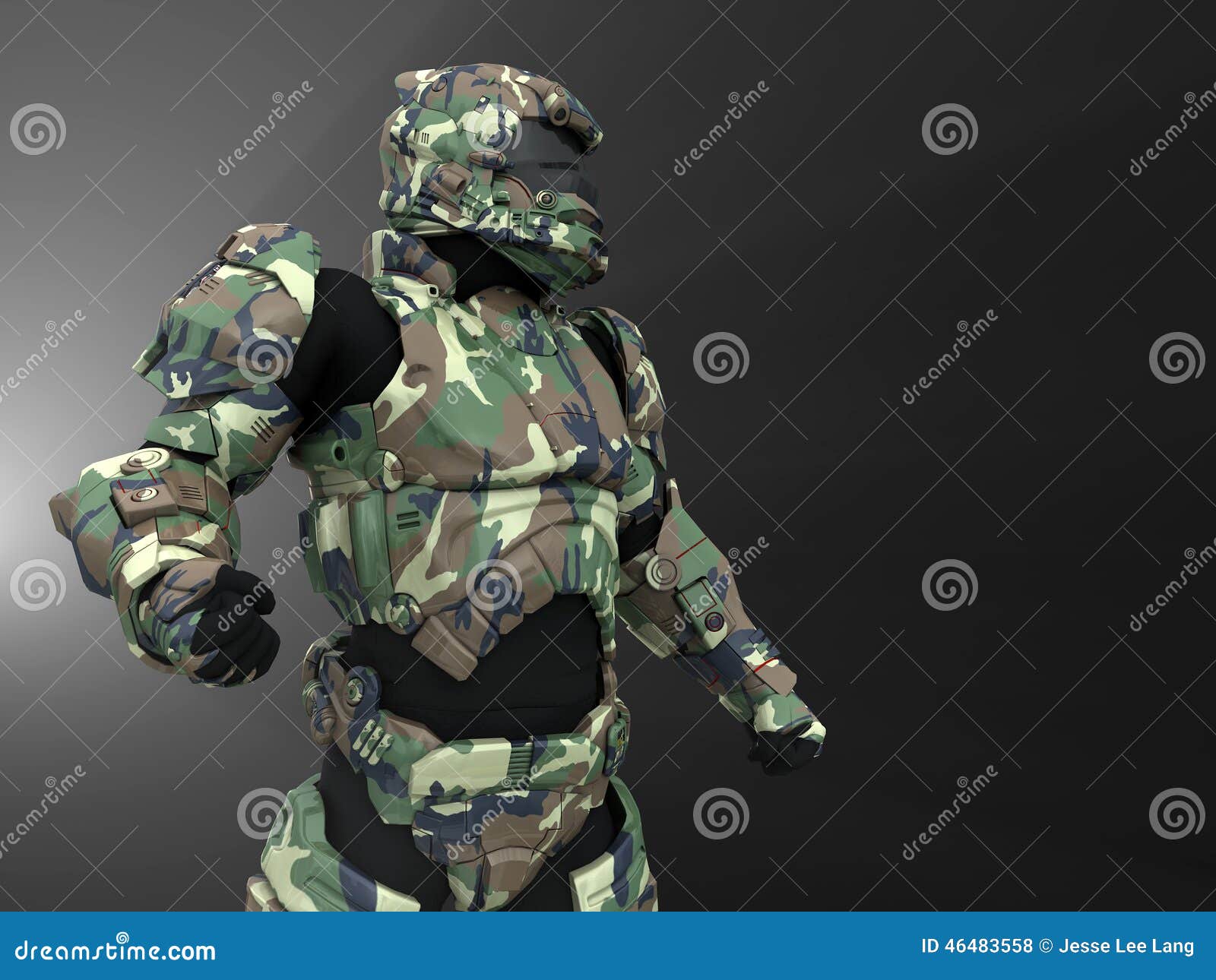 Advanced super soldier stock illustration. Illustration of weapon ...