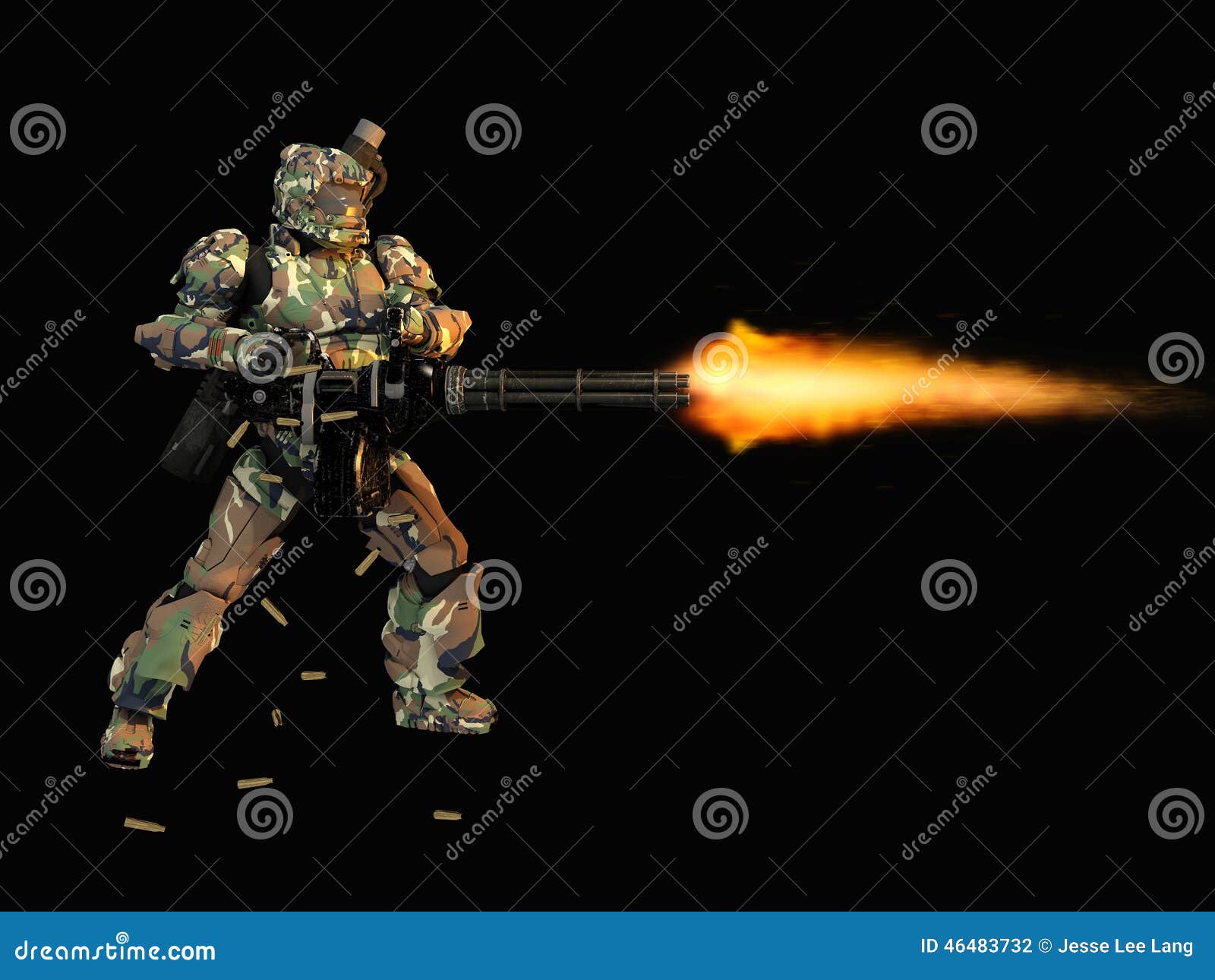 Advanced super soldier stock illustration. Illustration of fiction ...