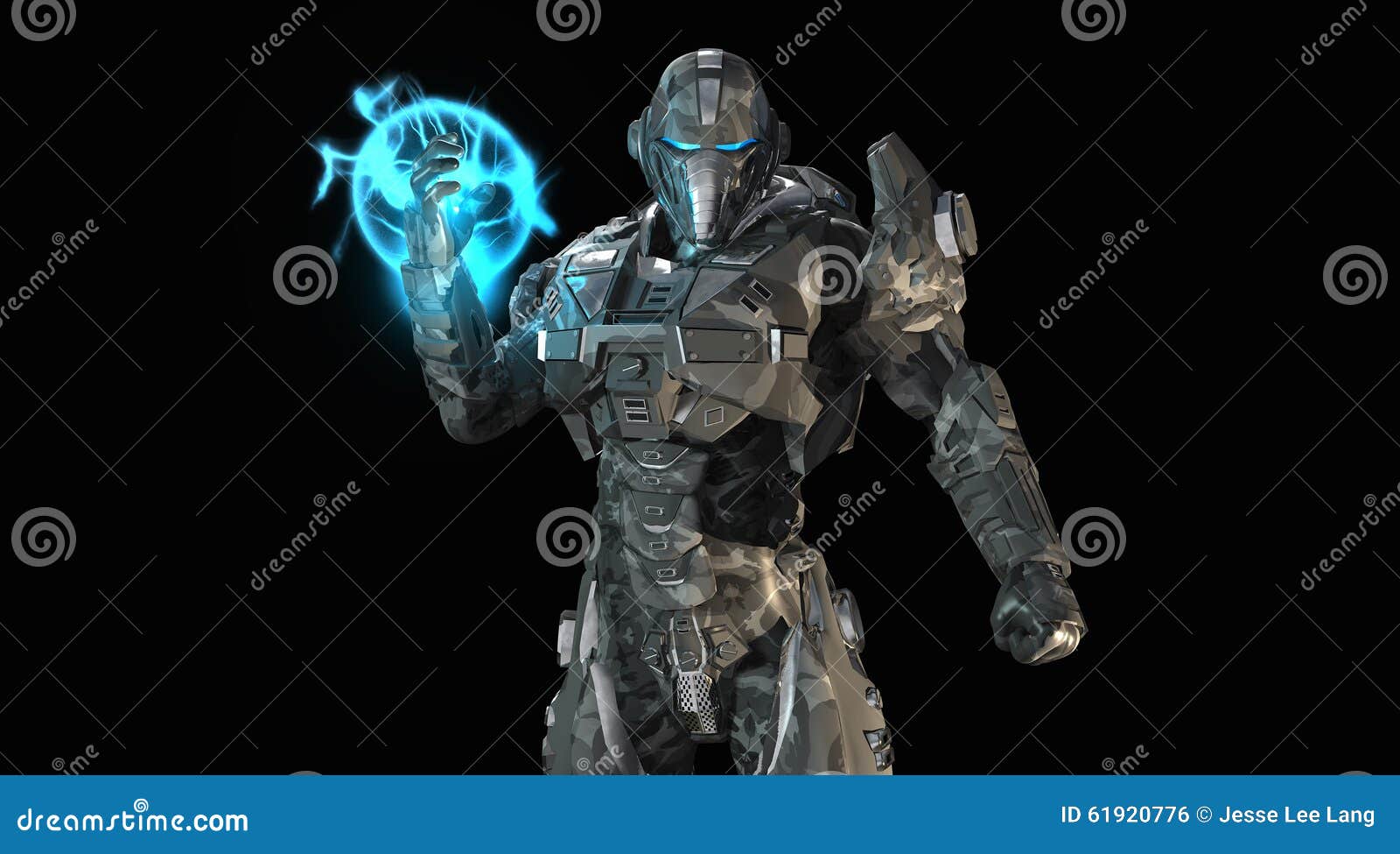 Advanced super soldier stock illustration. Illustration of technology ...