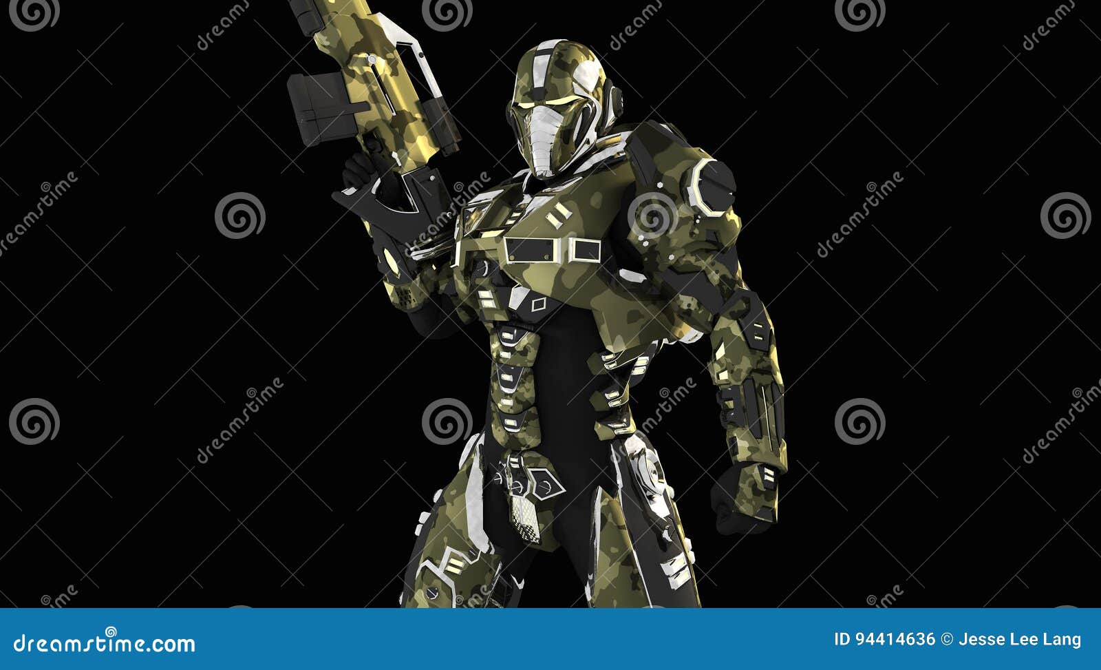 Advanced super soldier stock illustration. Illustration of mech - 94414636