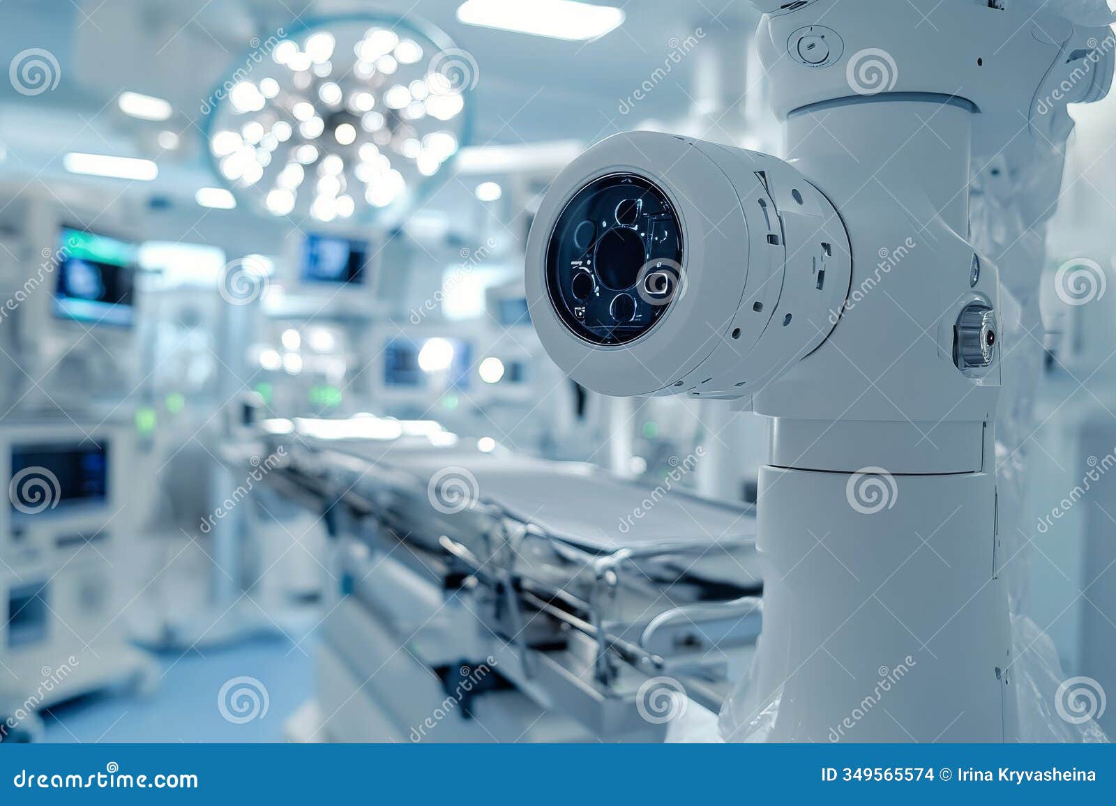High Tech Surgical Equipment in a Modern Operating Room during a ...