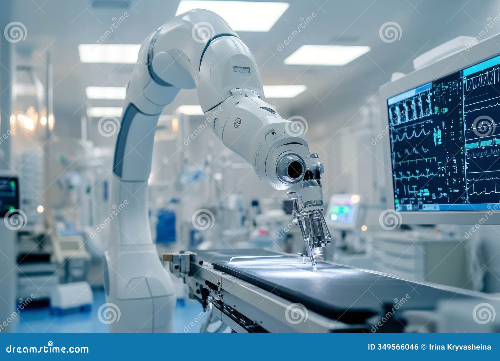High Tech Surgical Equipment in a Modern Operating Room during a ...