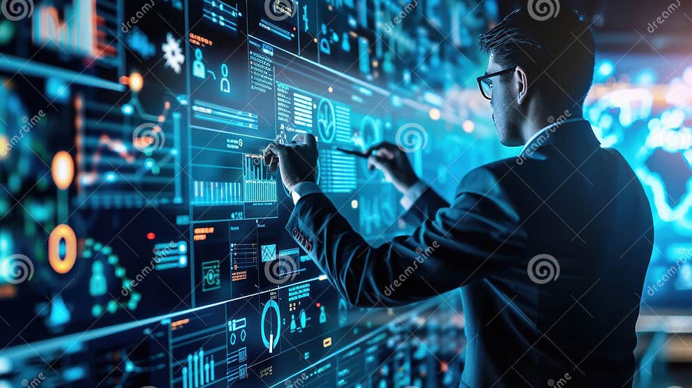 An Advanced Technological Display Featuring a Holographic Digital ...