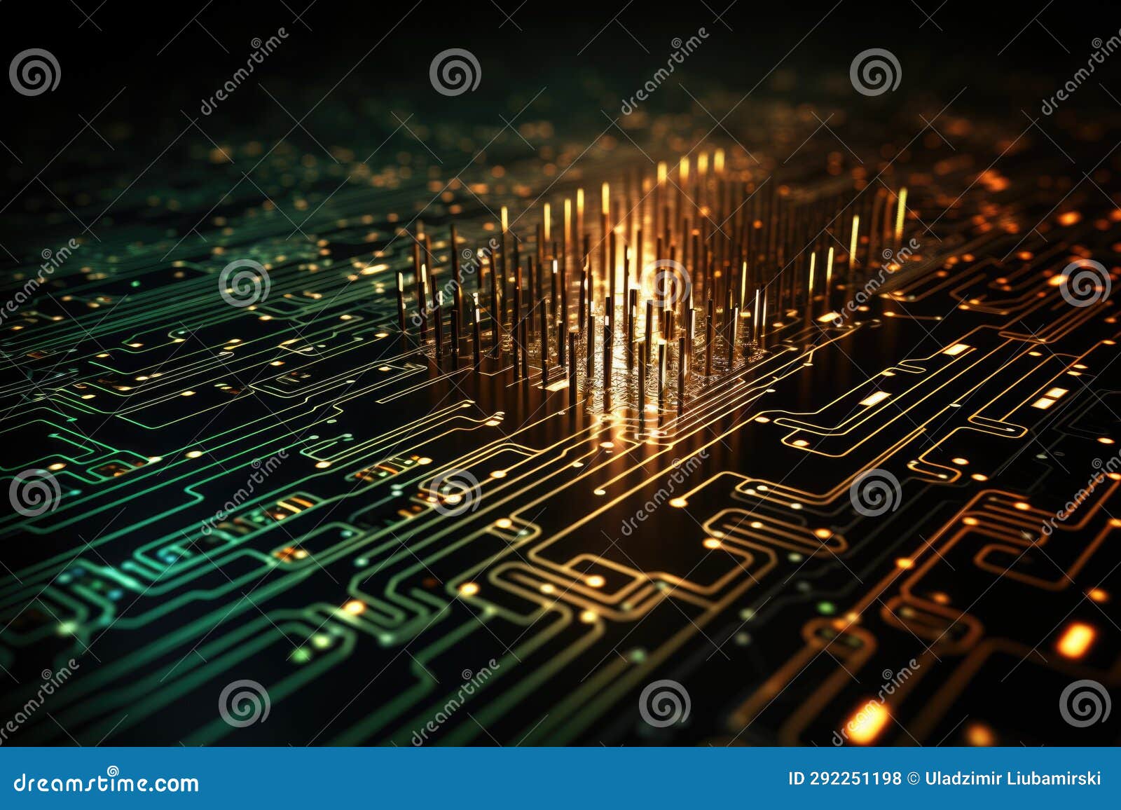 Advanced Technologies. Virtual Motherboard Stock Illustration ...