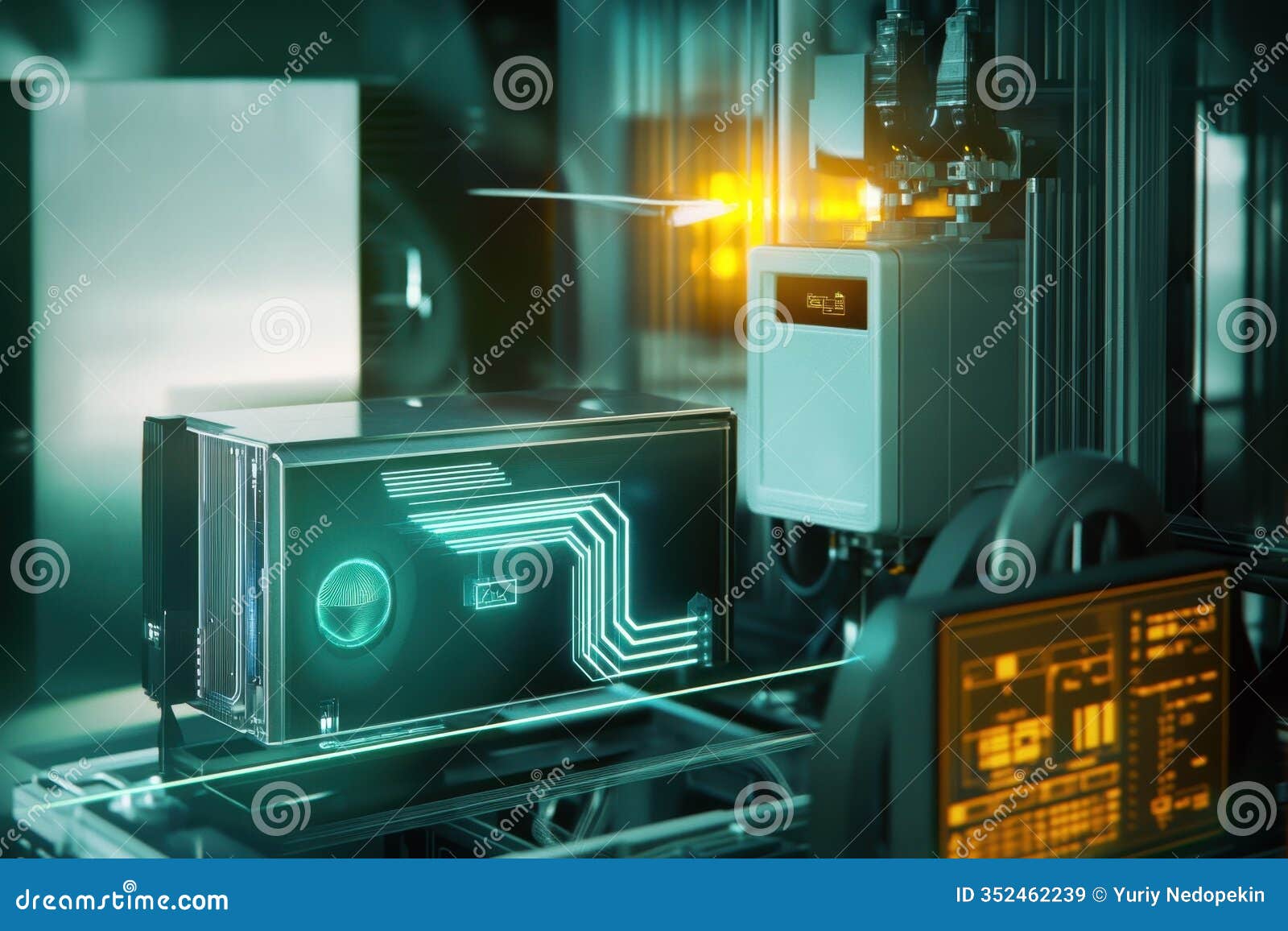 Advanced Technology in Automated Manufacturing Showcasing a Robotic Arm ...