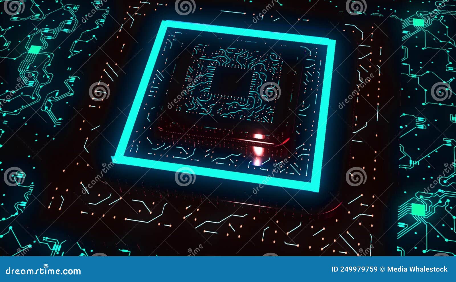 Advanced Technology Concept. Design Stock Video - Video of circuit ...