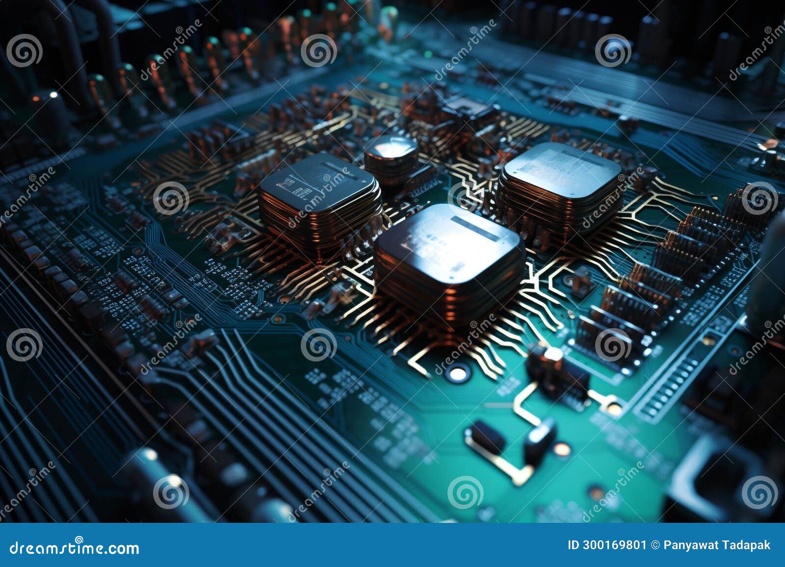 AI Supercomputer Chrome, Insane Level of Detail Throughout Circuitry by ...