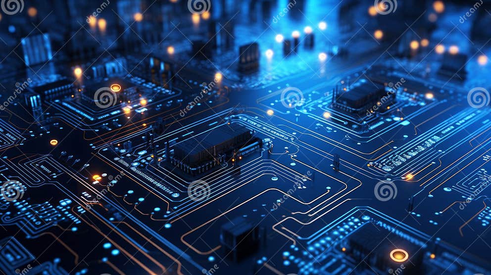 Advanced Technology Concept Visualization. Neural Network AI Generated ...