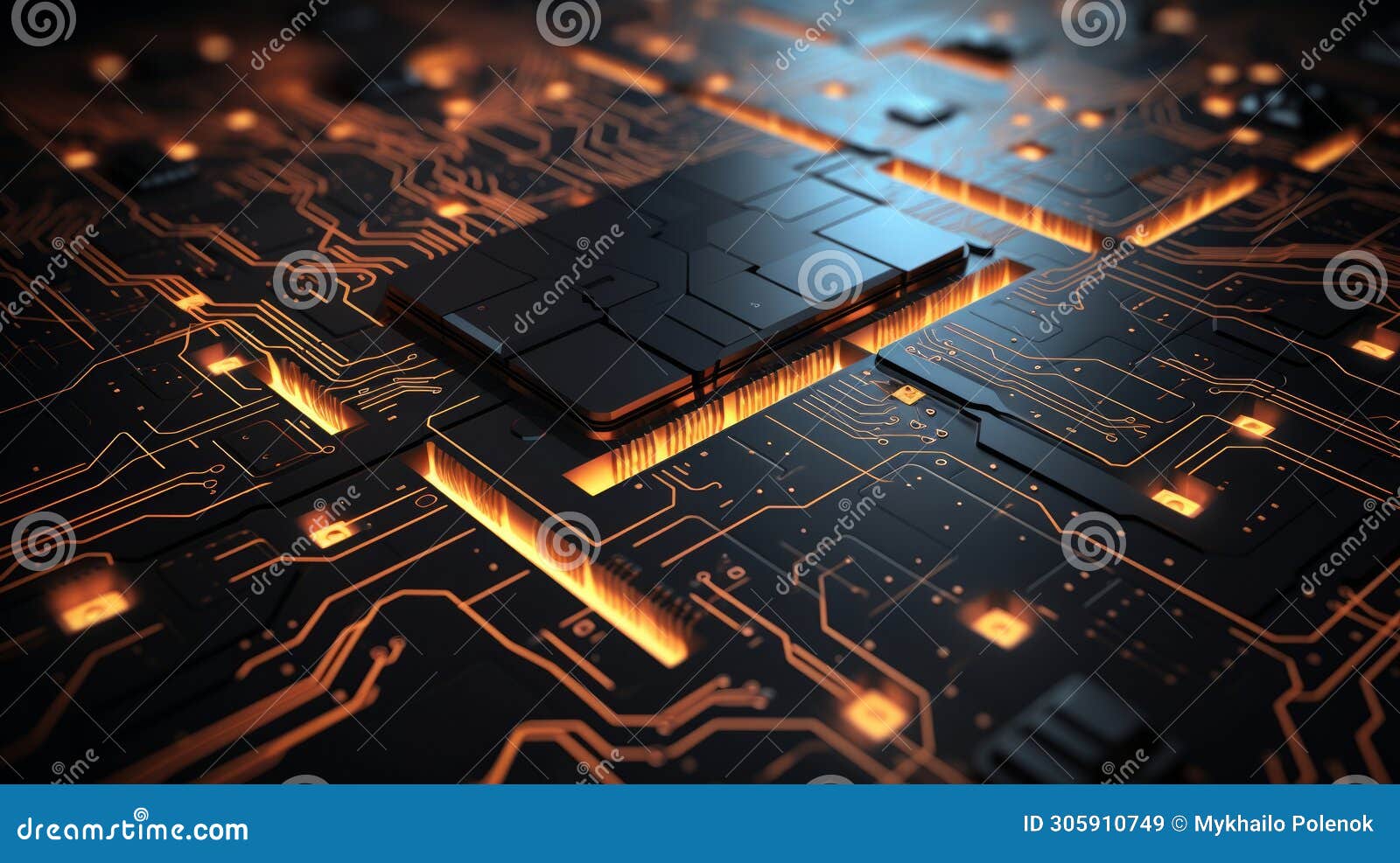 Advanced Technology Concept Visualization. Neural Network AI Generated ...