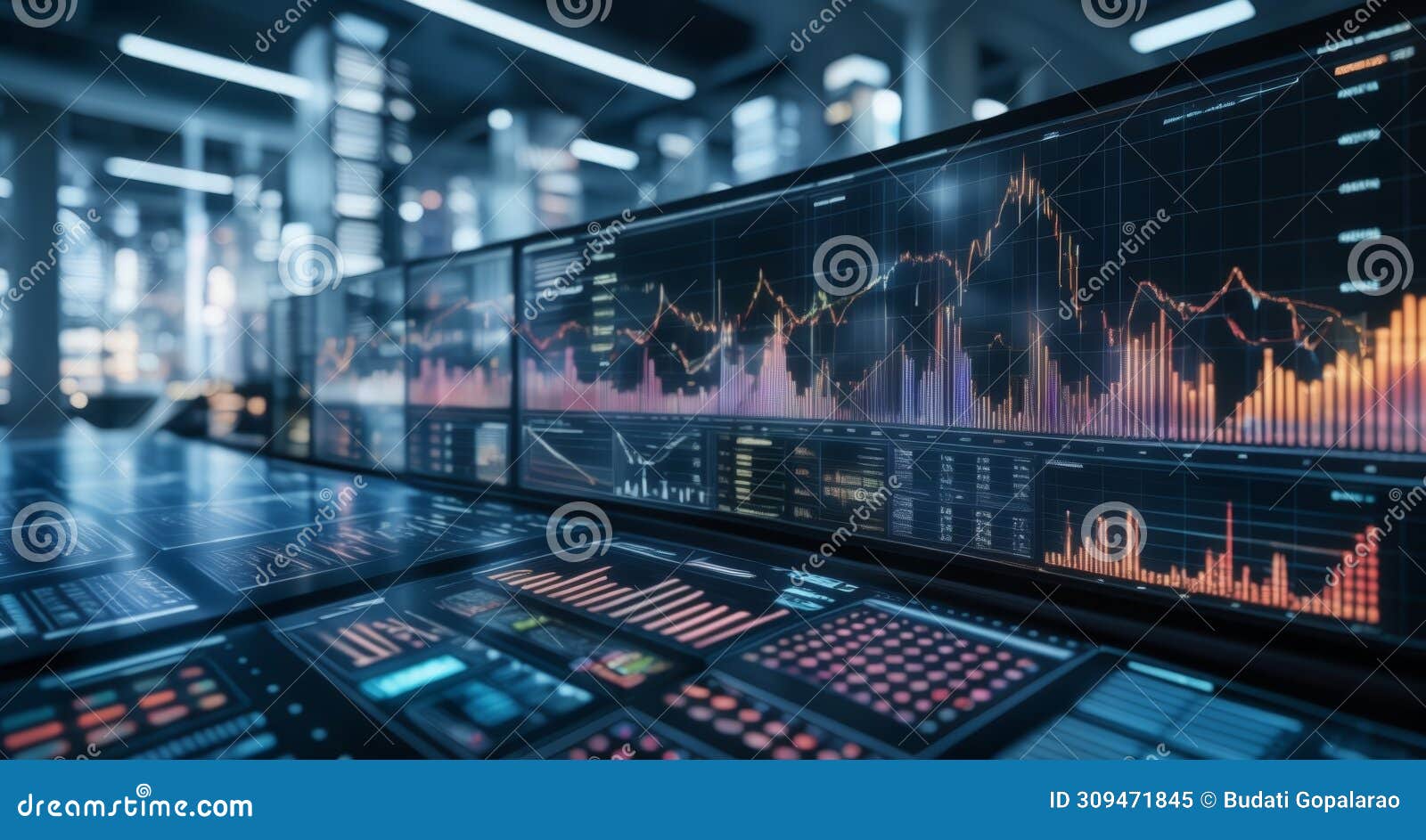 Advanced Technology Dashboard with Financial Charts and Graphs Stock ...