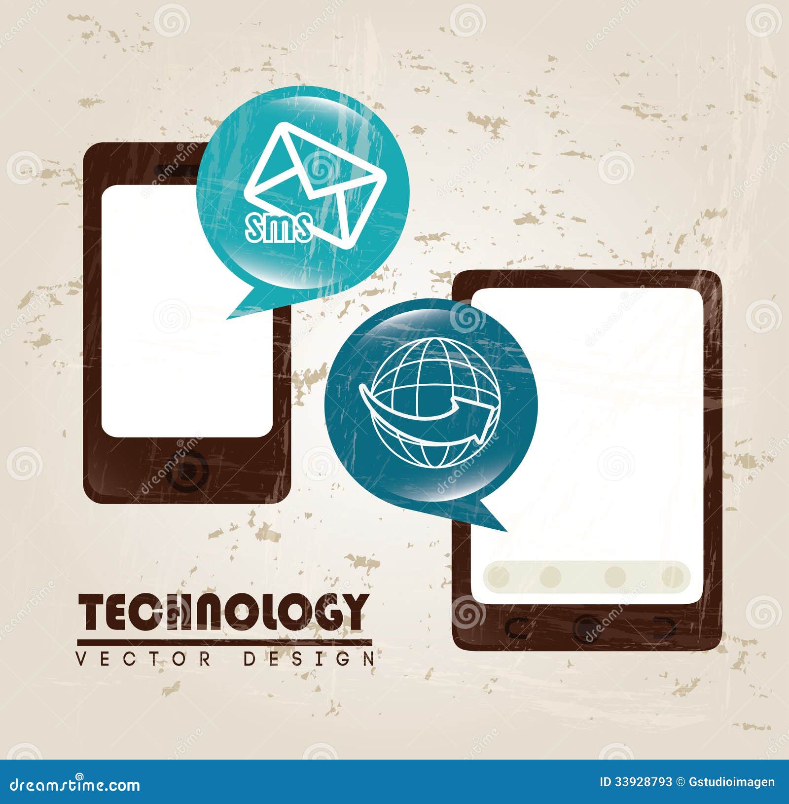 Advanced technology stock vector. Illustration of hand - 33928793