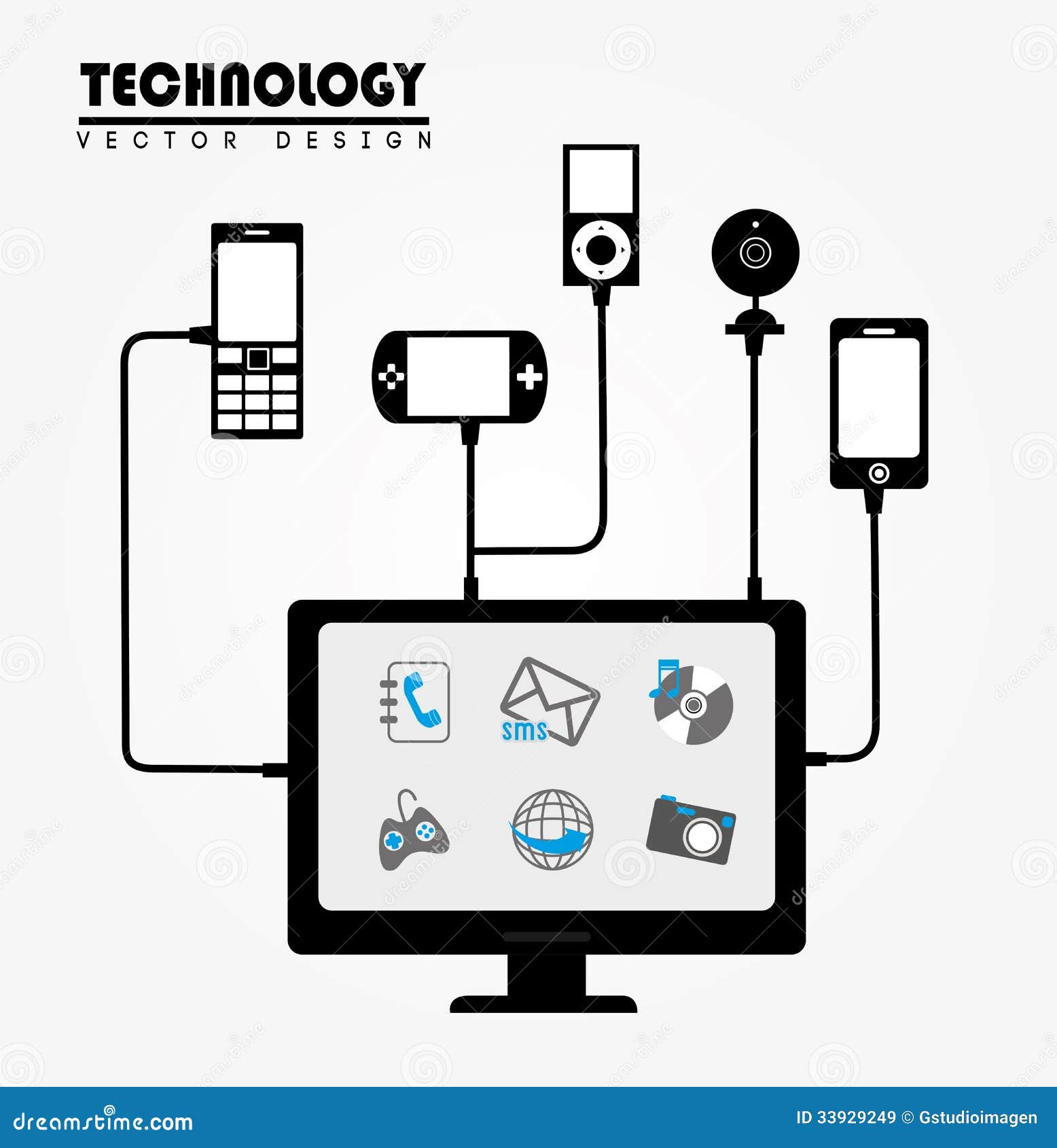 Advanced technology stock vector. Illustration of illustrated - 33929249