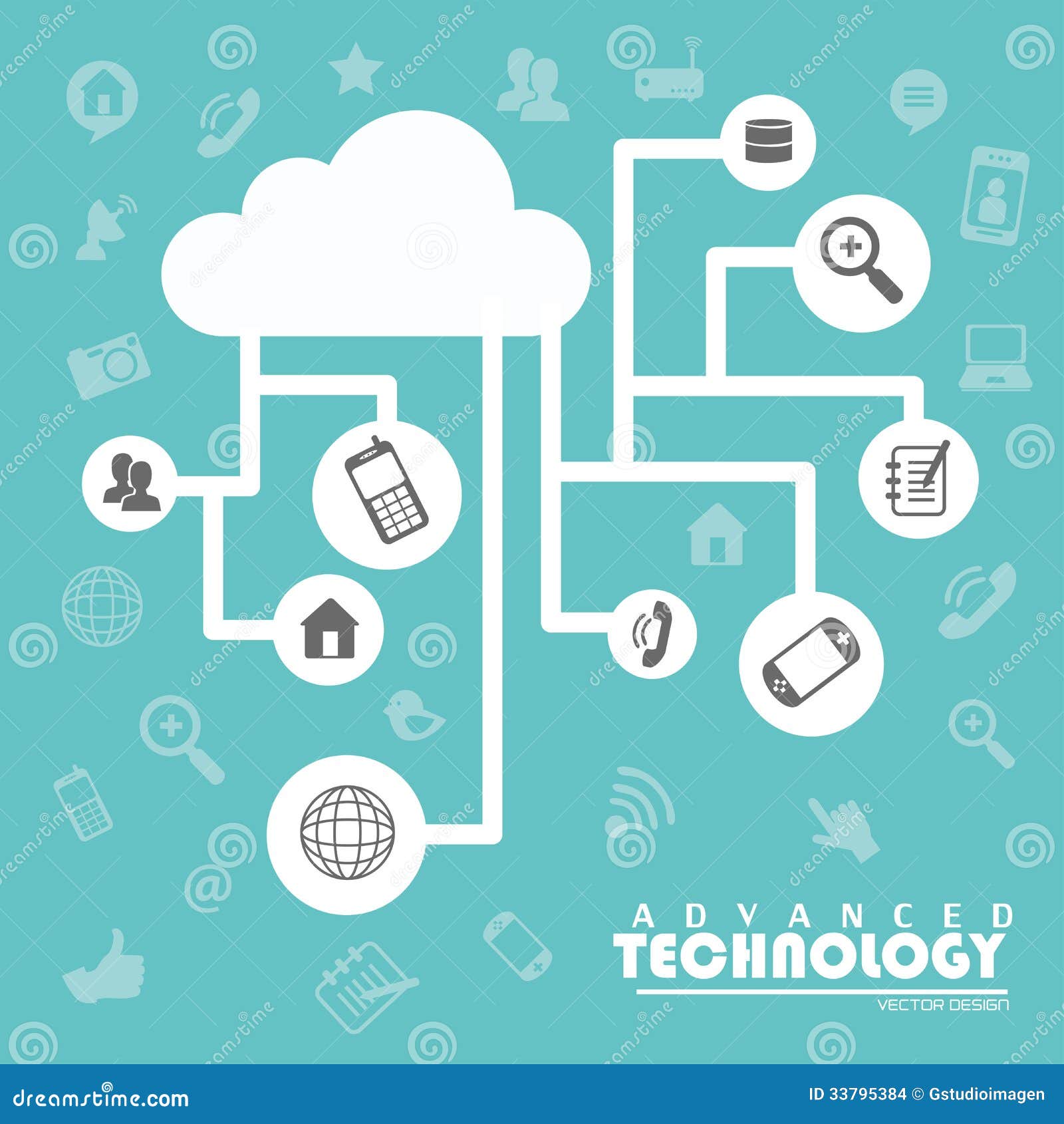 Advanced technology stock vector. Illustration of bird - 33795384