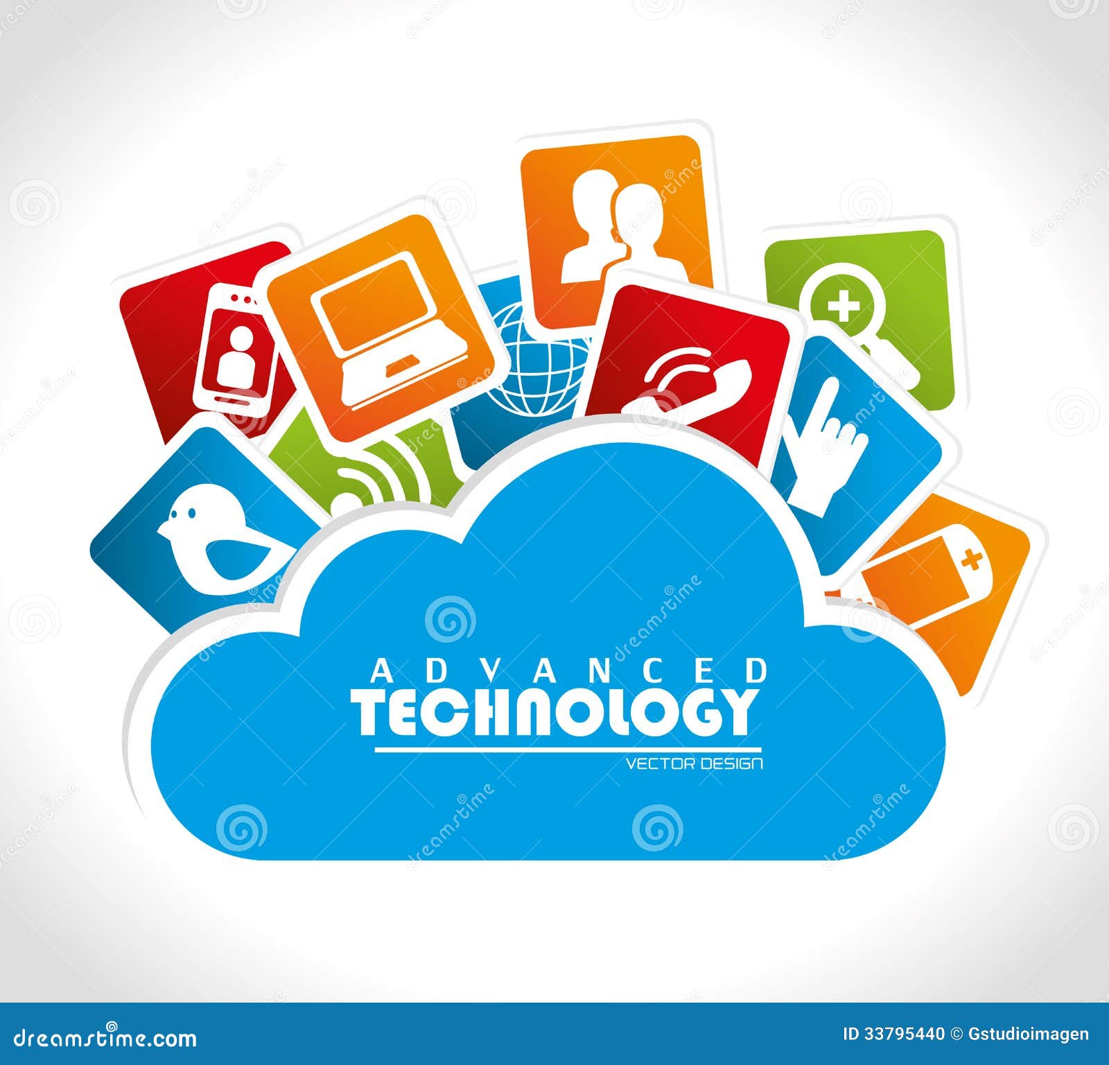 Advanced technology stock vector. Illustration of connectivity - 33795440