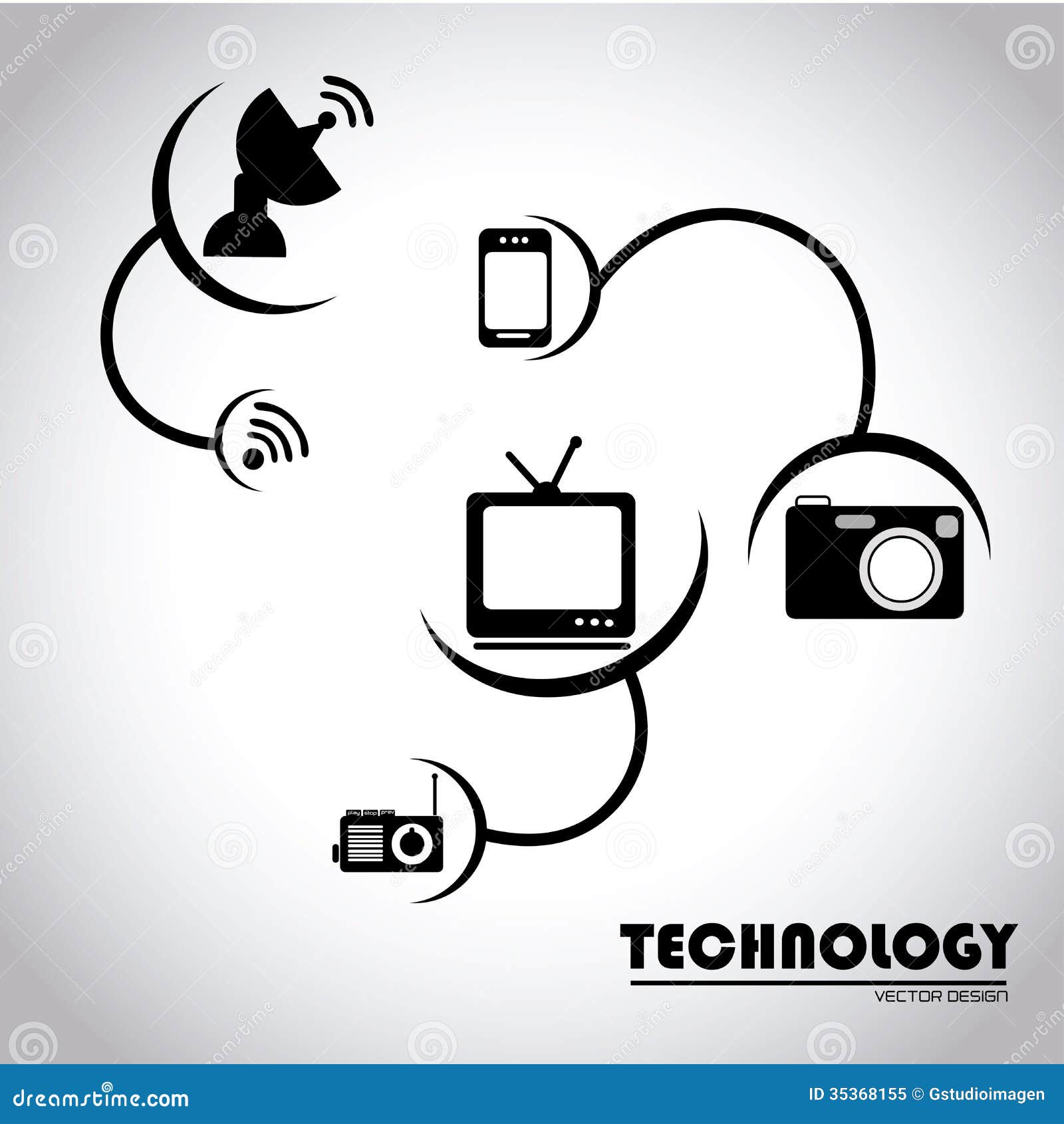 Advanced technology stock vector. Illustration of computing - 35368155
