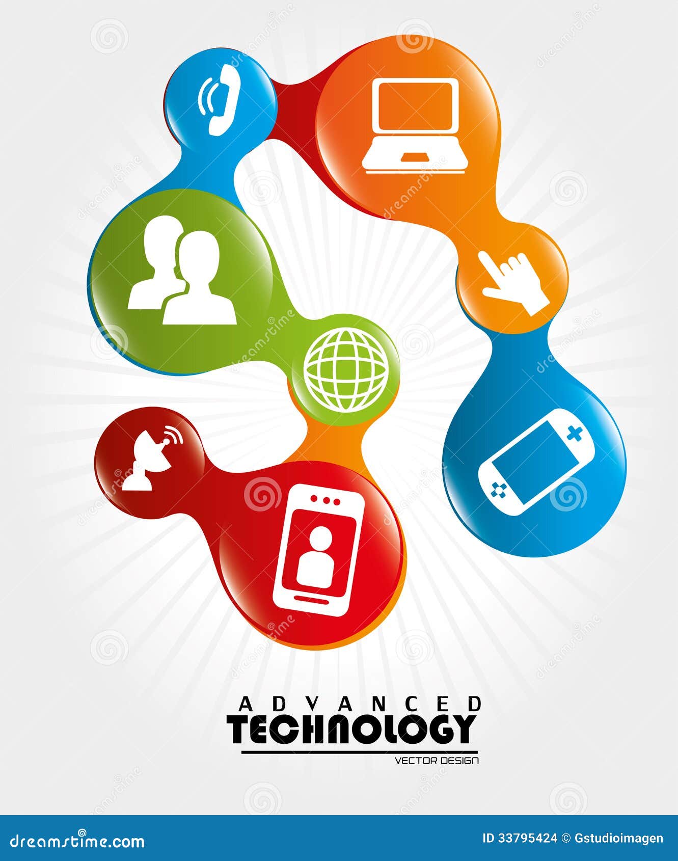 Advanced technology stock vector. Illustration of communication - 33795424