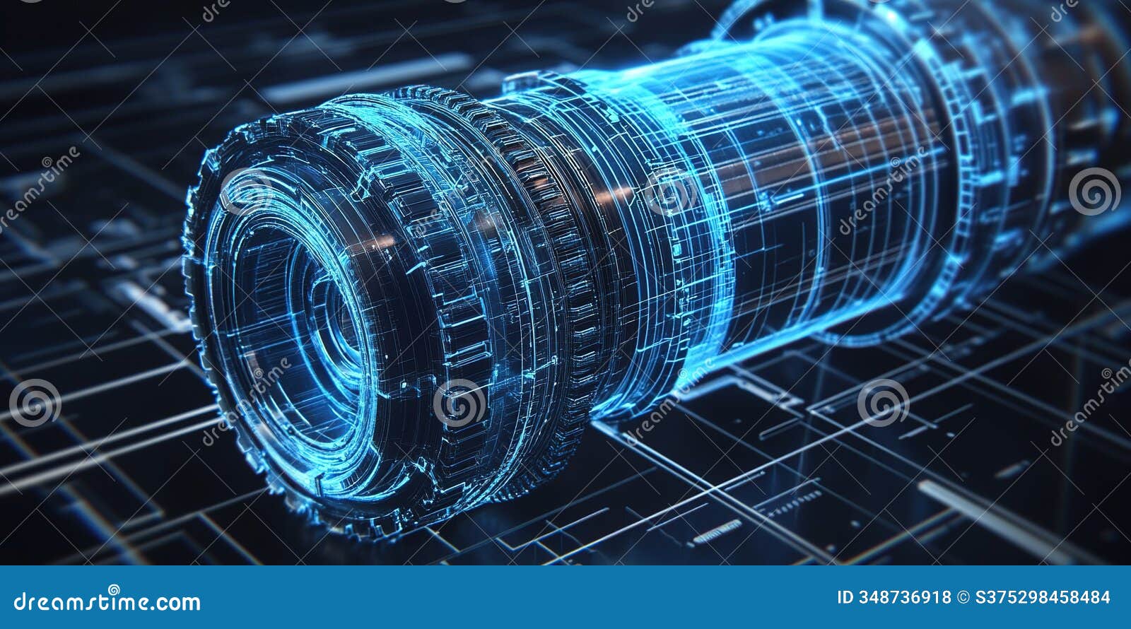 Advanced Technology Visualization of a Futuristic Camera Lens Design in ...