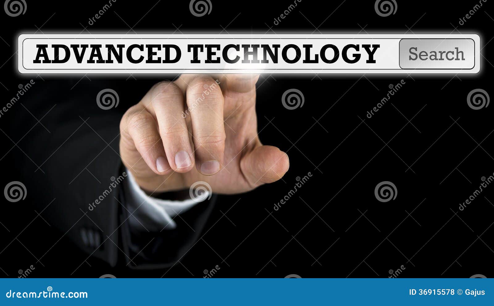 Advanced Technology Written on a Virtual Interface Stock Photo - Image ...