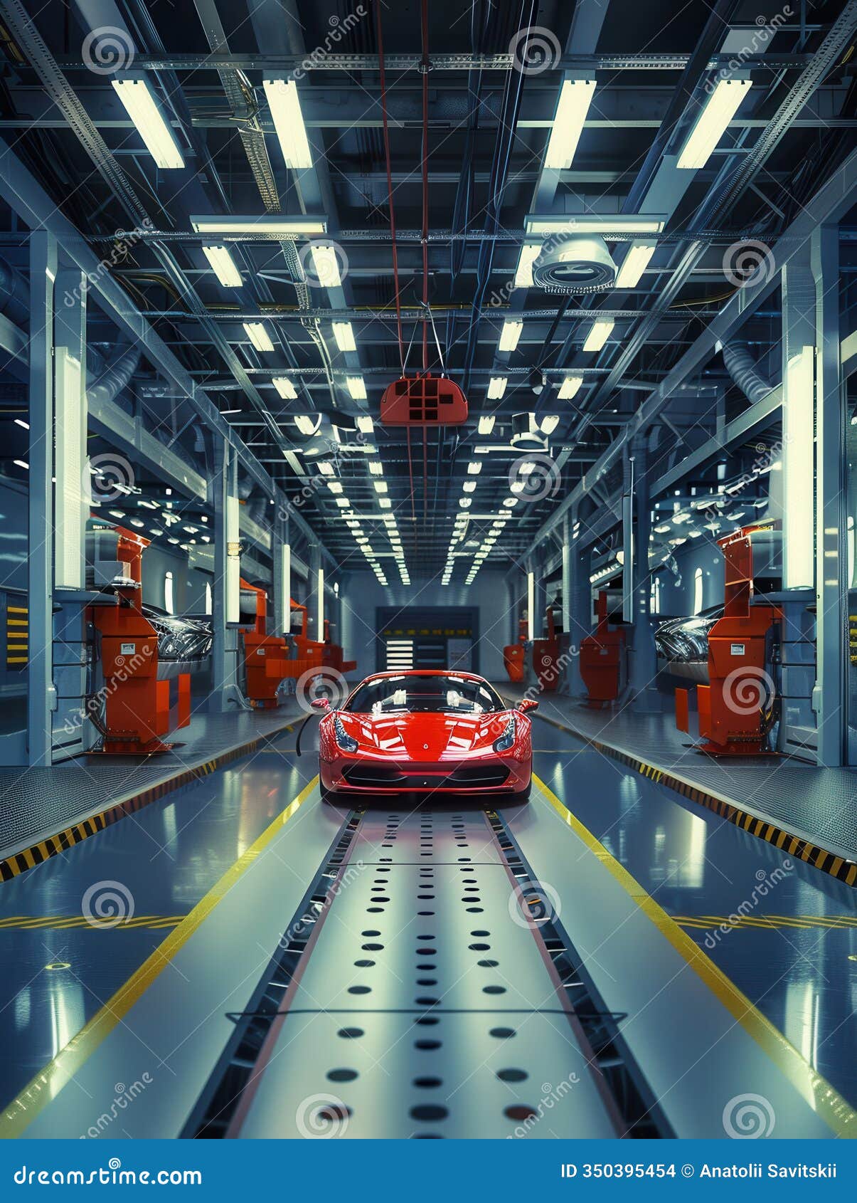 Finished Cars Undergo Precision Testing in a High Tech Lab Environment ...