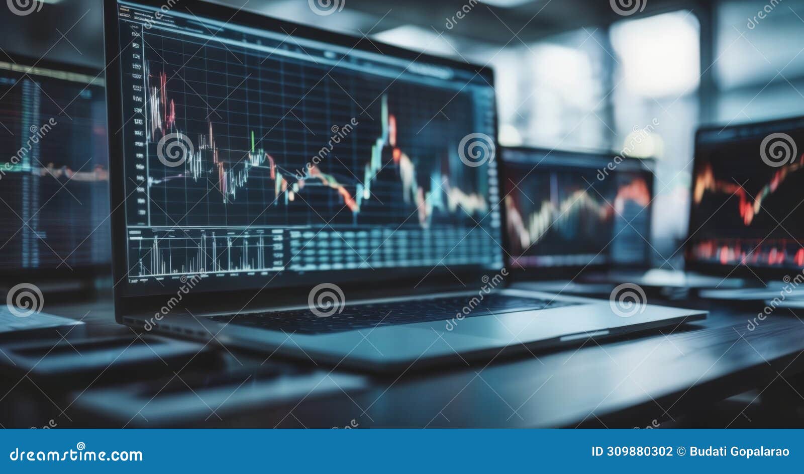 Advanced Trading Setup with Multiple Monitors and Laptops Stock ... Advanced Trading Setup with Multiple Monitors and Laptops Stock ...