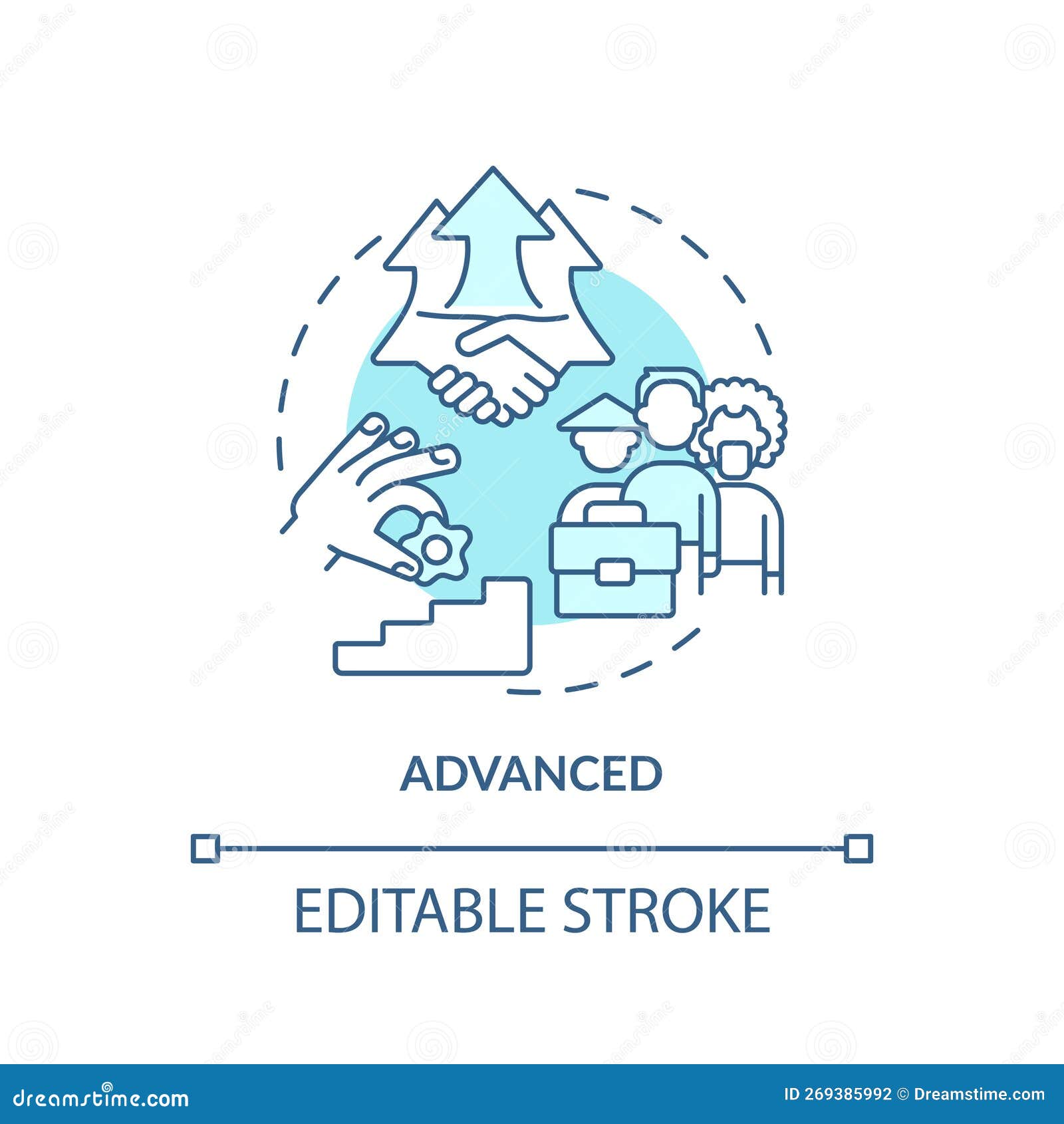 Advanced Turquoise Concept Icon Stock Vector - Illustration of employer ...