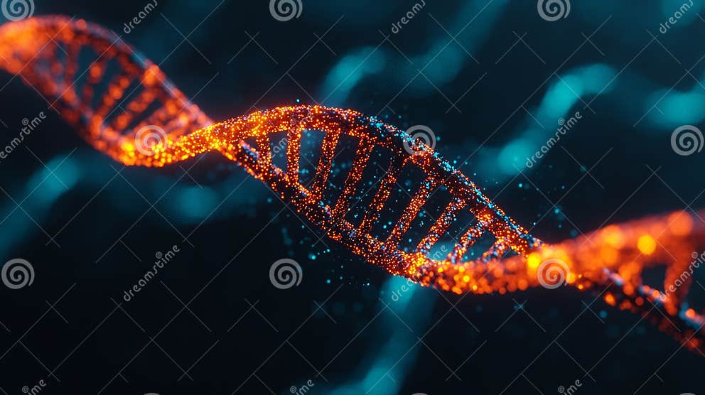 Advanced Visualization of DNA Helix Structure in Motion Stock ...