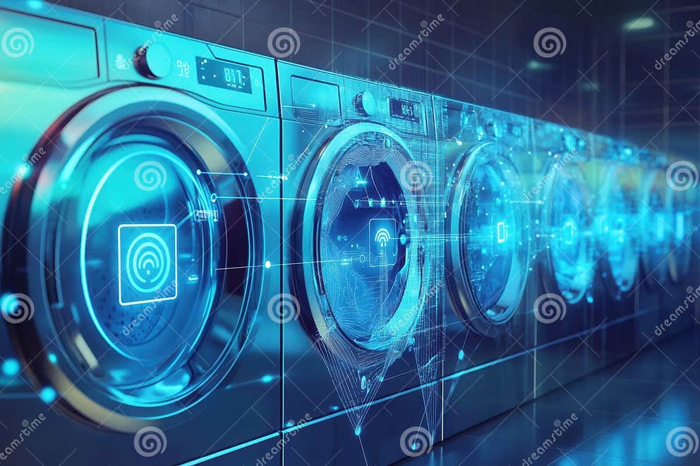 Advanced Washing Machines Showcase Smart Technology in a Modern Laundry ...