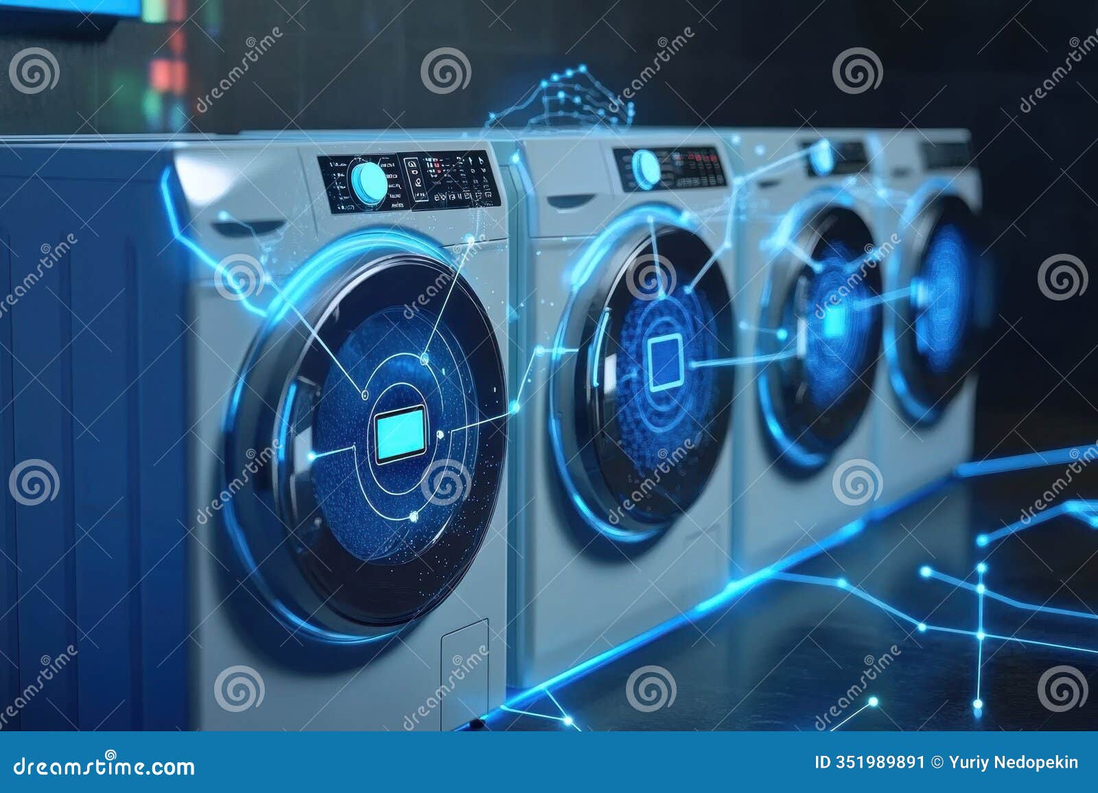 Advanced Washing Machines with Smart Technology in Modern Laundry Room ...