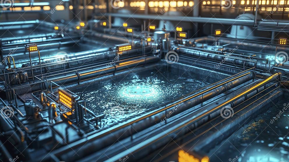 Advanced Water Purification Process High-tech Facility Industrial ...