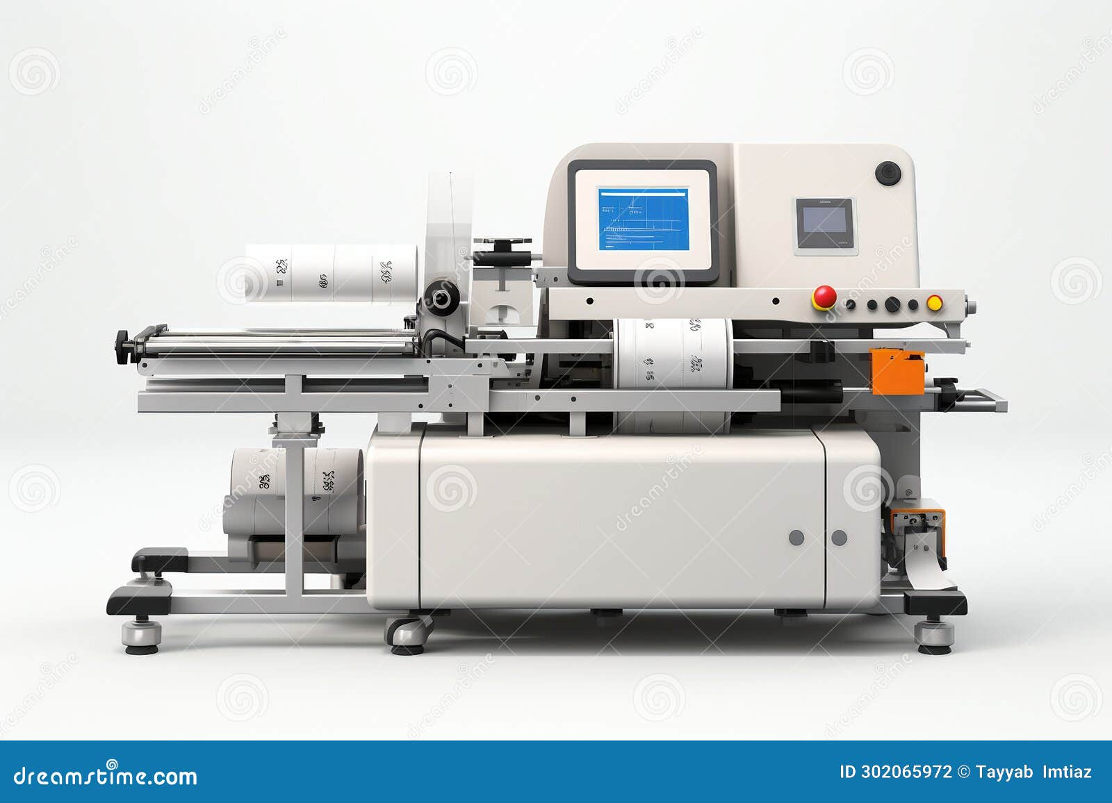Wraparound Labeling Machine Isolated On Transparent Background. Royalty ...