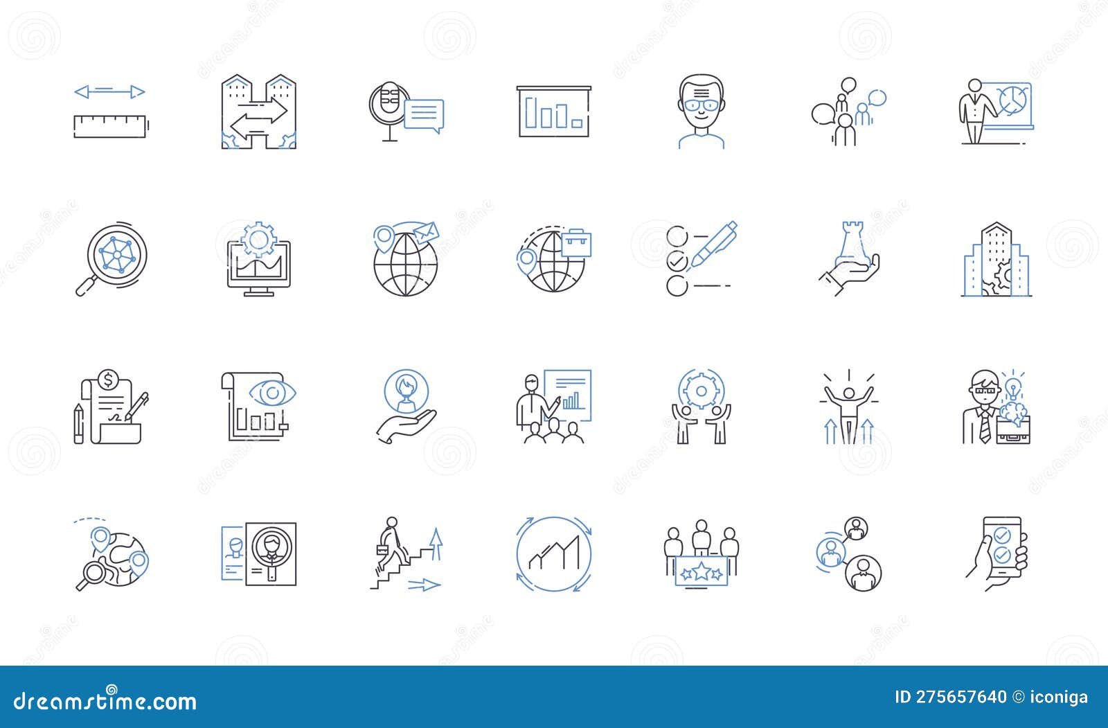 Advancement Line Icons Collection. Progress, Evolution, Innovation ...