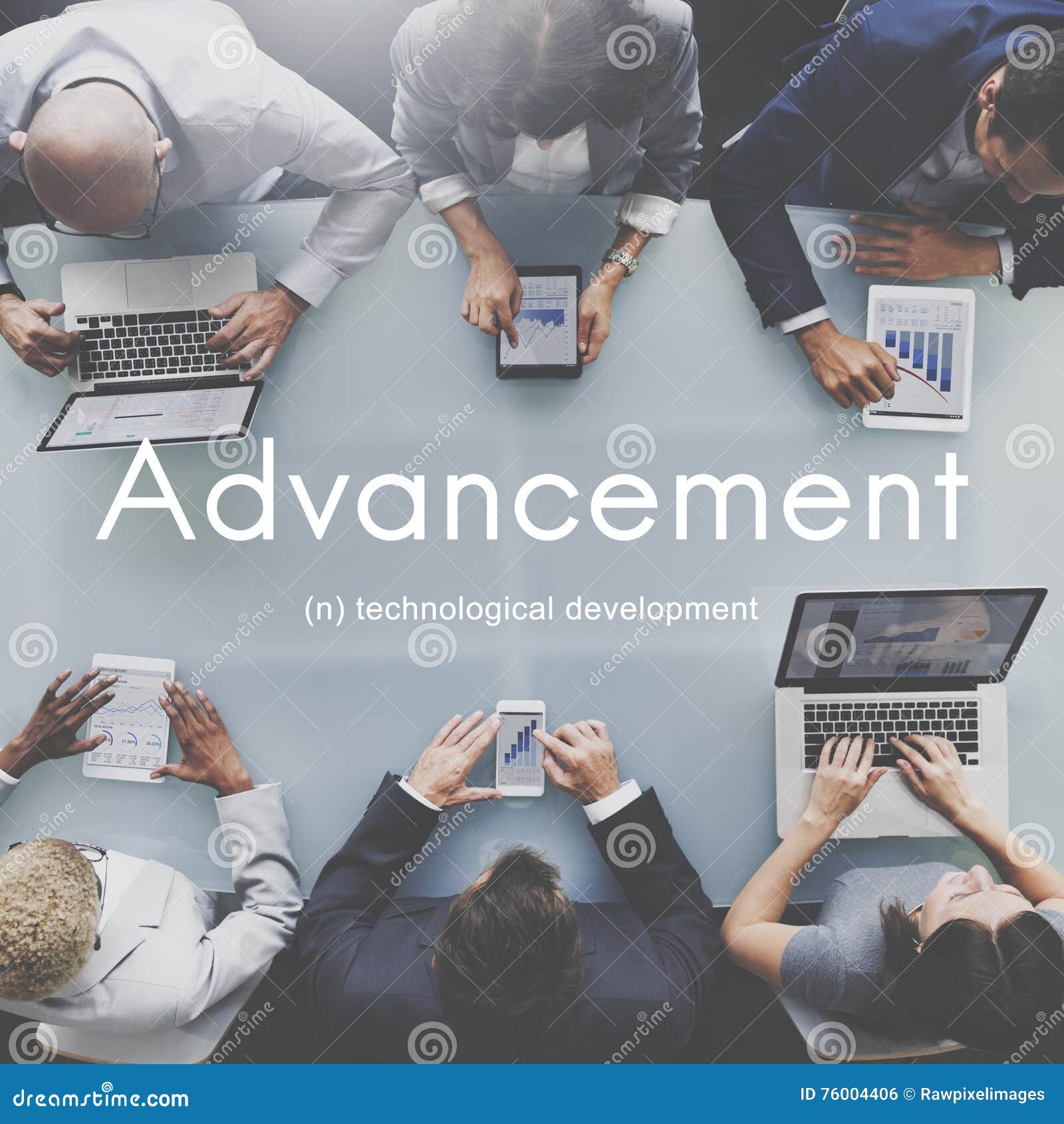 Advancement Technology Futuristic Innovation Development Concept Stock ...