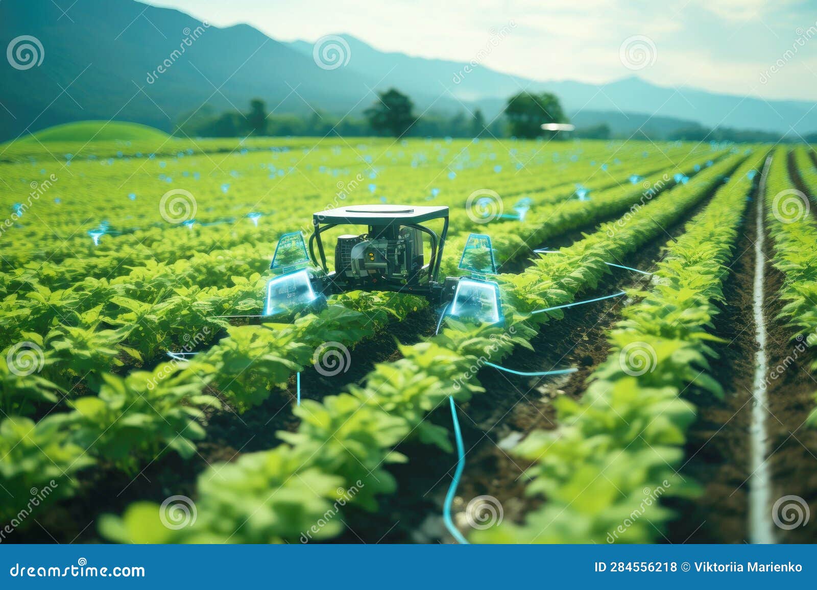 Advancing Agriculture: 5G Smart Farming Concepts Stock Illustration ...